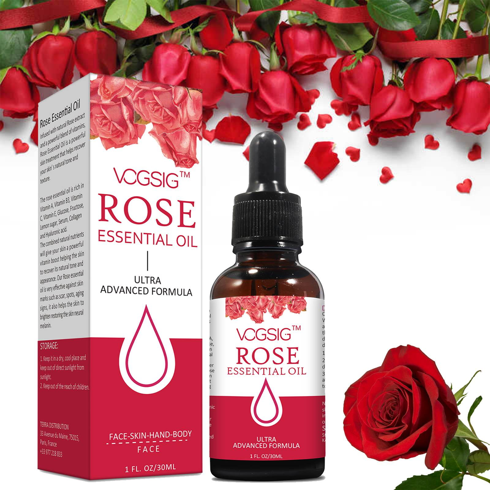 Sefudun Rose Essential Oil, Soothes and Moisturizes Skin, Anti-Aging ...