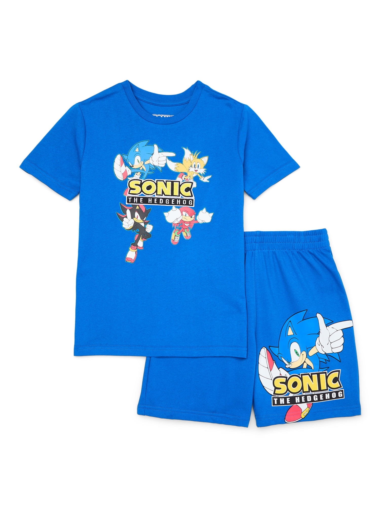 Sega Boys’ Sonic and Friends Front and Back Graphic Short Sleeve Tee ...