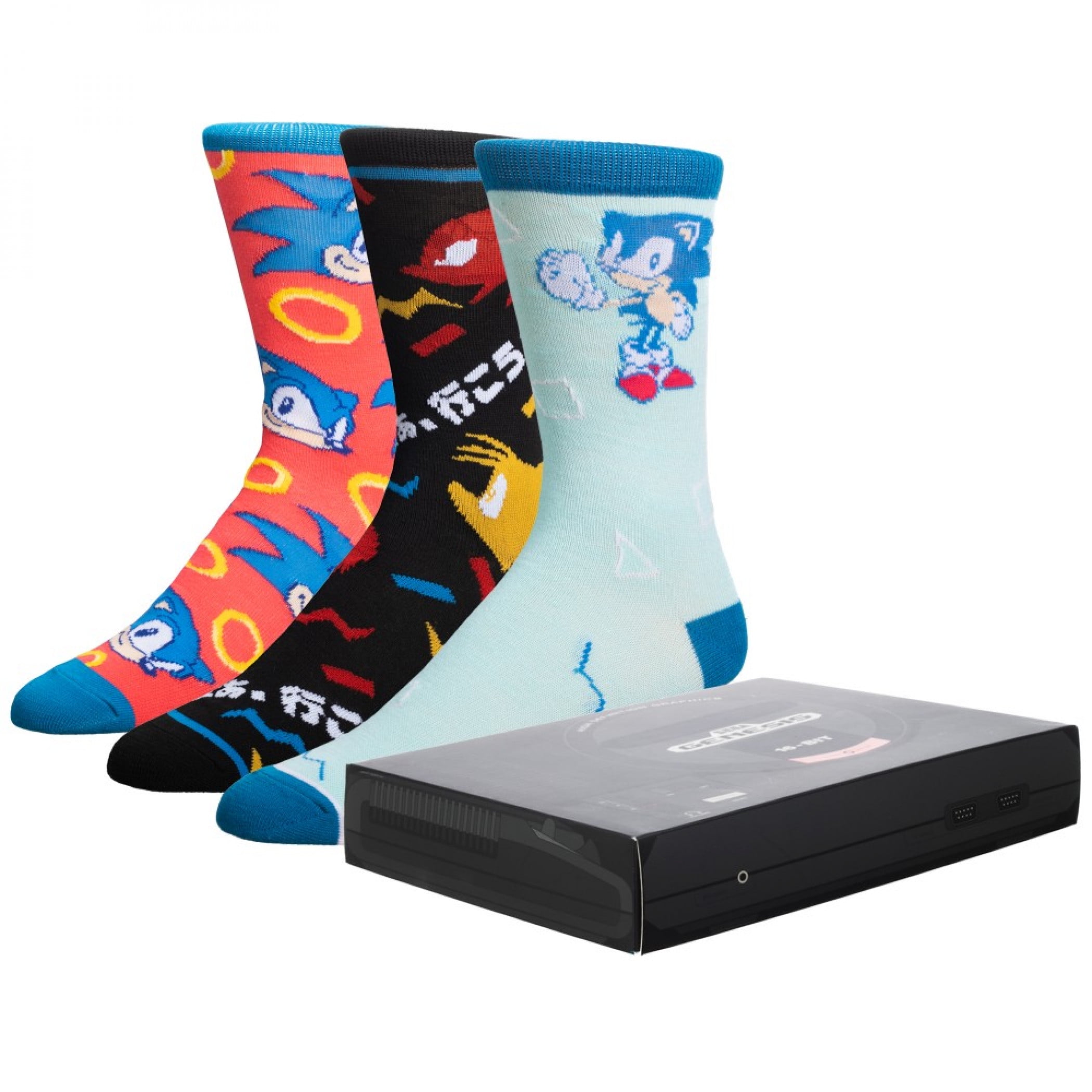 Sega Console 3-Pair Crew Socks Box Set - Walmart.com