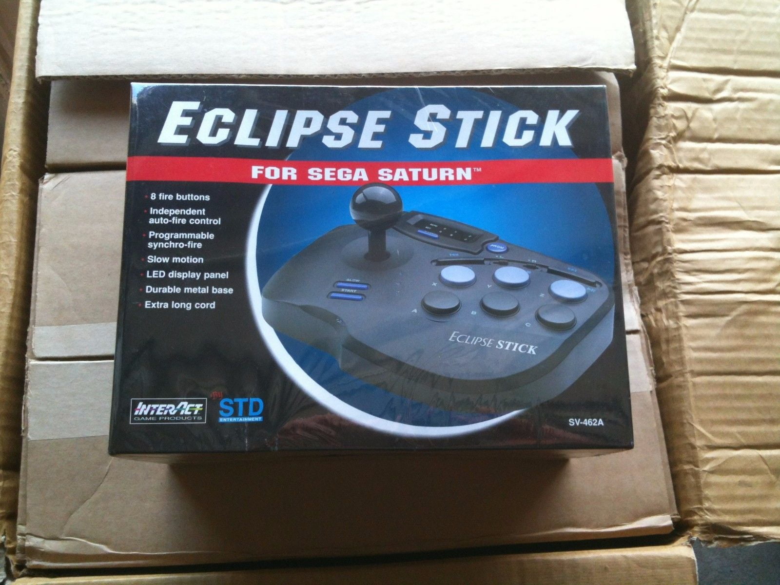 Sega Saturn Eclipse Stick Arcade Joystick Controller Black Box ...
