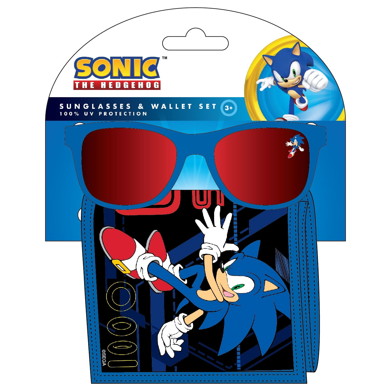Sega Sonic the Hedgehog Boys Sunglasses and Wallet Set - Walmart.com