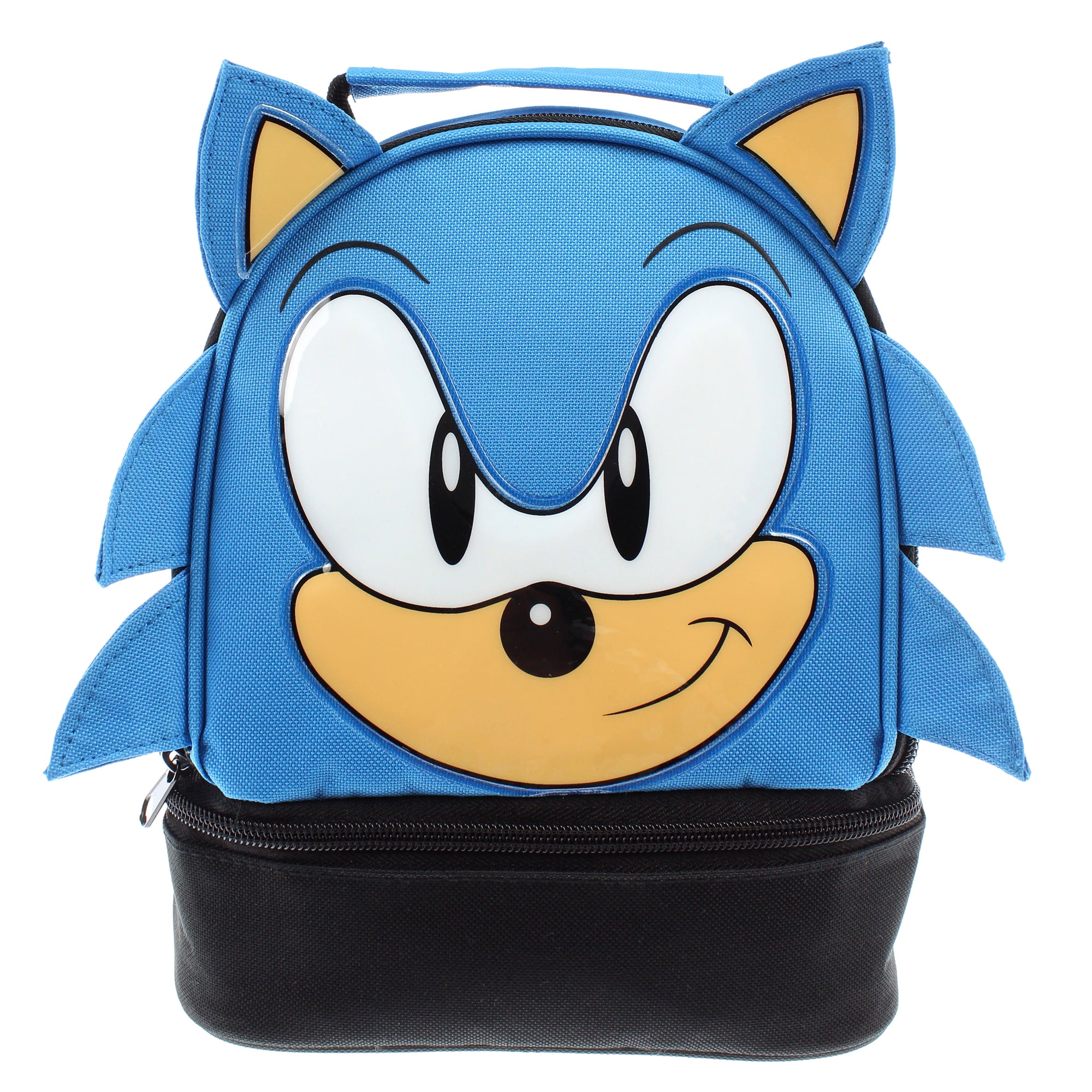 Sega Sonic the Hedgehog Kids Lunch Box - Dual Compartment with Big Face ...