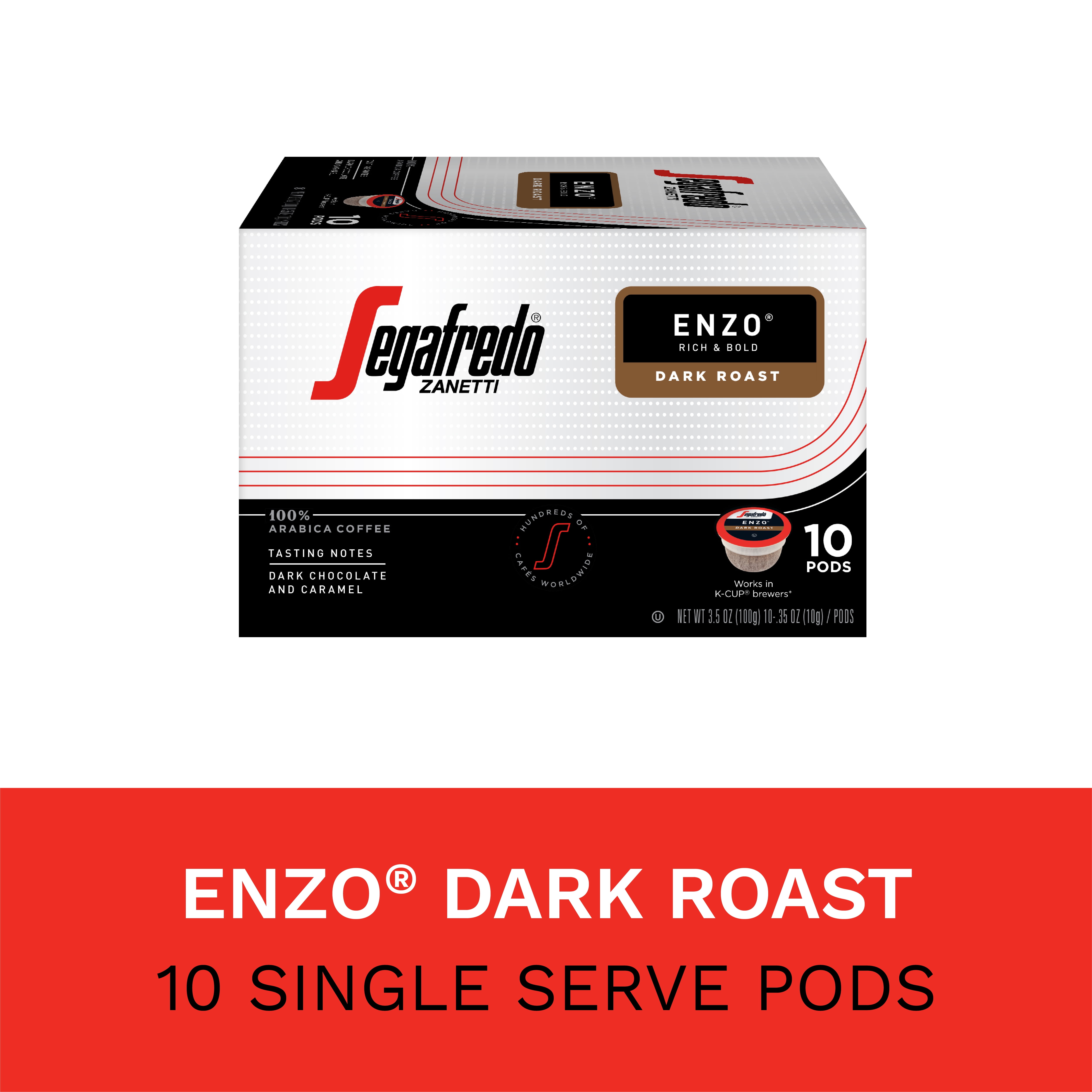Segafredo Zanetti Single-Serve Coffee Pods, Enzo Dark Roast, 10 Ct - Walmart.com