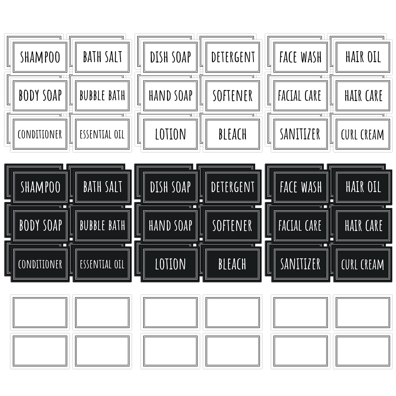 Segbeauty 84 Packs Self-Adhesive Waterproof Labels, Removable Soap ...