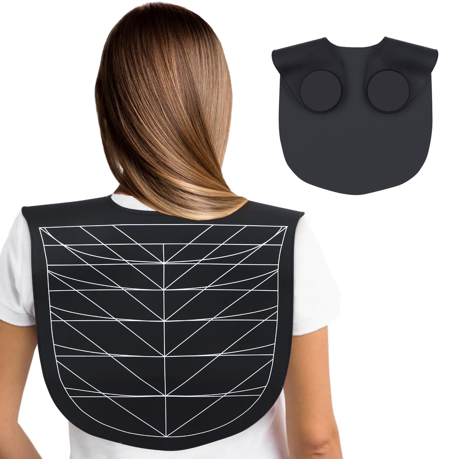 Segbeauty Hair Cutting Guide Mat Black, Longer Silicone Waterproof ...