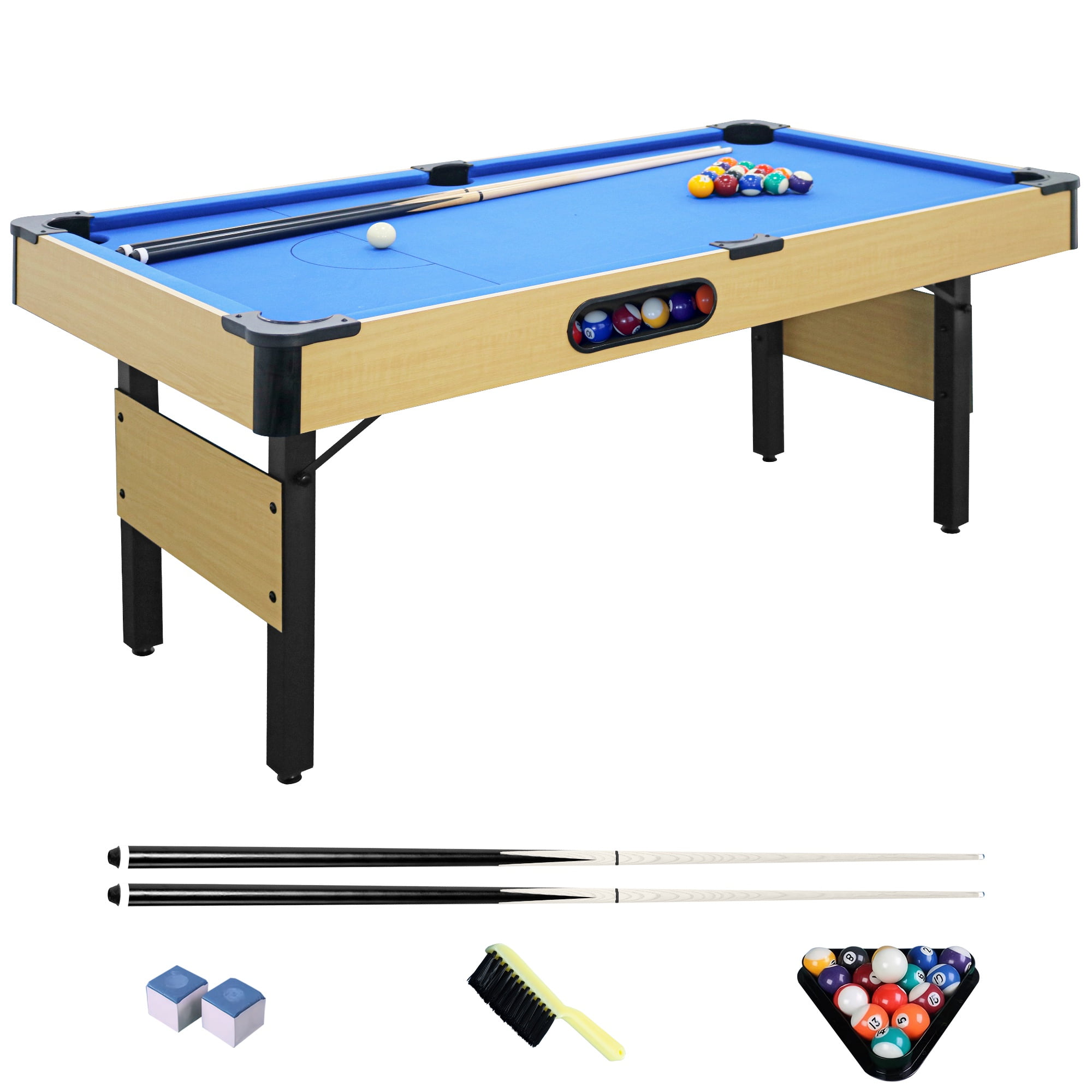 Segmart 6ft Adult Size, Foldable Portable Pool Table with Auto Ball ...