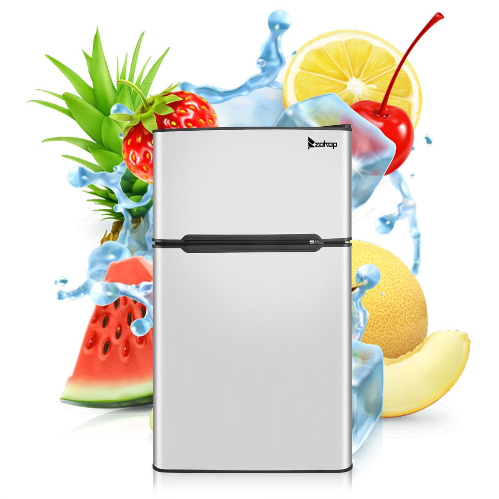 Segmart 90L Double Door Compact Design Mini Refrigerator with Freezer ...