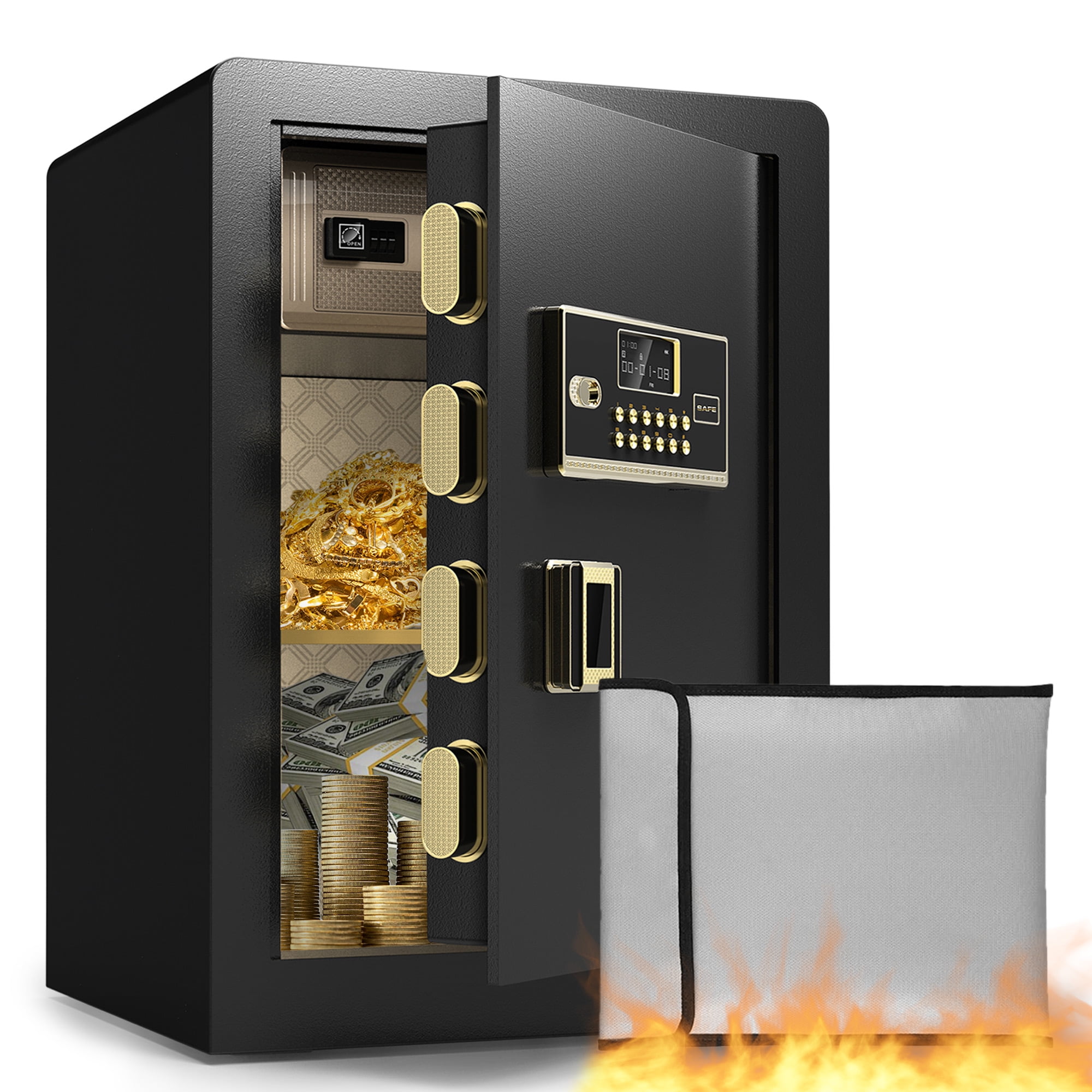 Segmart Digital Security Safe Box with Fireproof Waterproof Bag, 2.4 ...