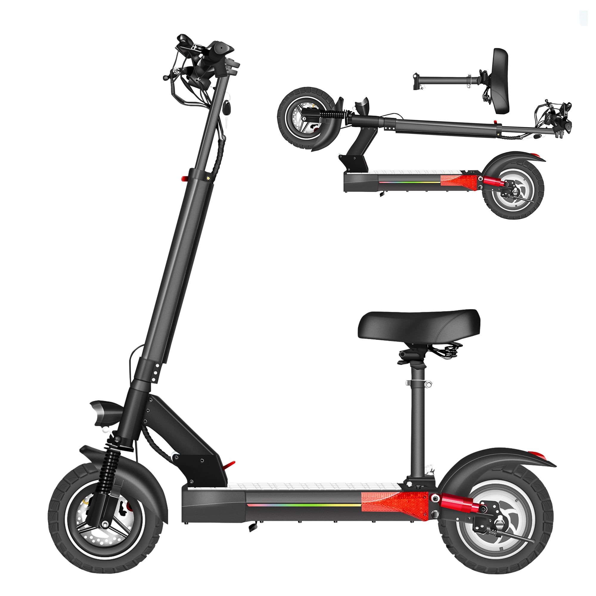 Segmart Electric Scooter for Adults, 500W 10'' Outdoor Foldable Travel ...