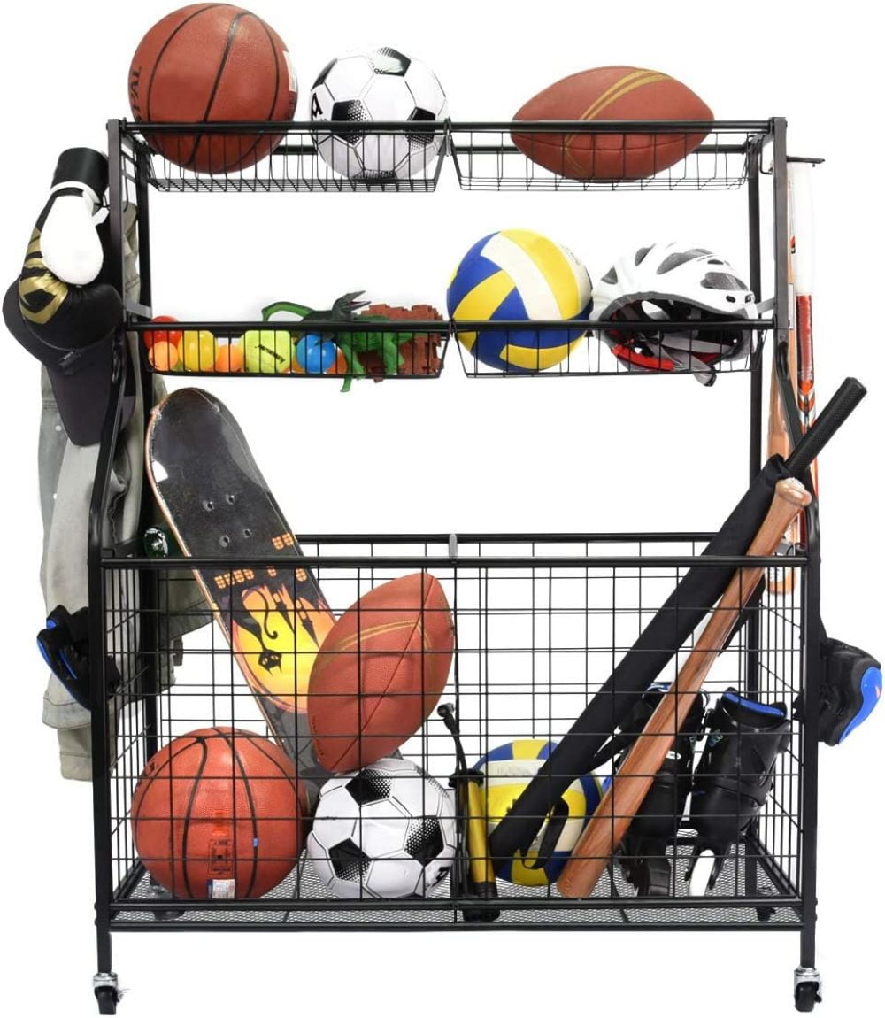 Segmart Sports Equipment Organizer for Ball Storage, Garage Storage ...