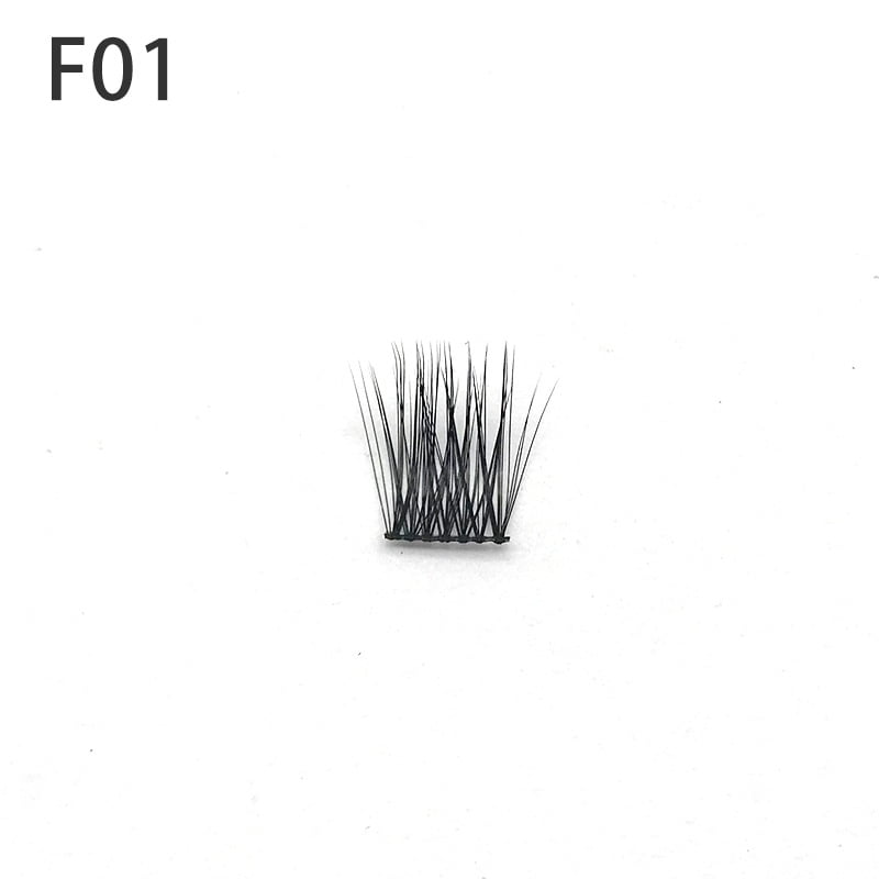 Segmented False Eyelash Thick Long Single Cluster Self Grafting Soft ...