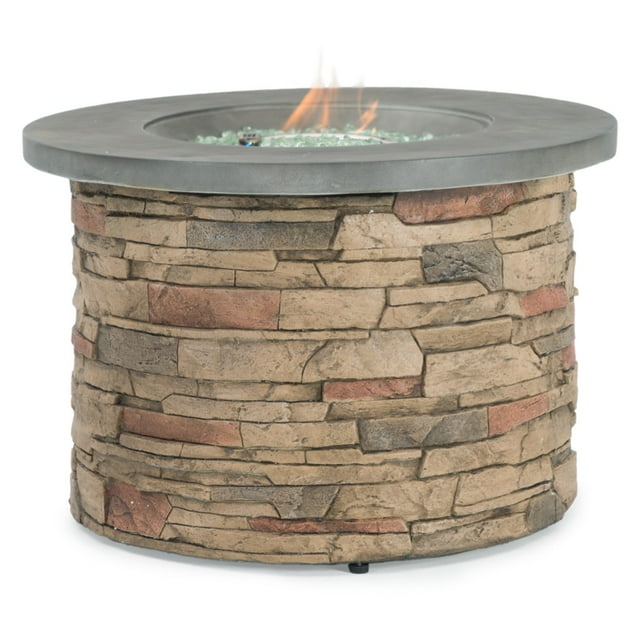 RST Brands Sego Lily Propane Fire Pit, Outdoor Furniture, Stainless ...