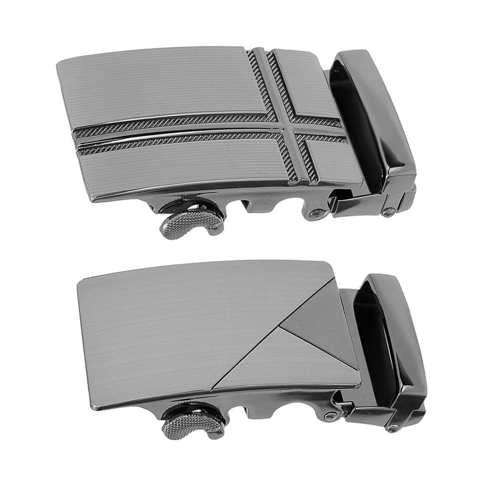 Segolike 2x Mens Ratchet Belt Buckle Automatic Slide Buckle for 3.5cm ...