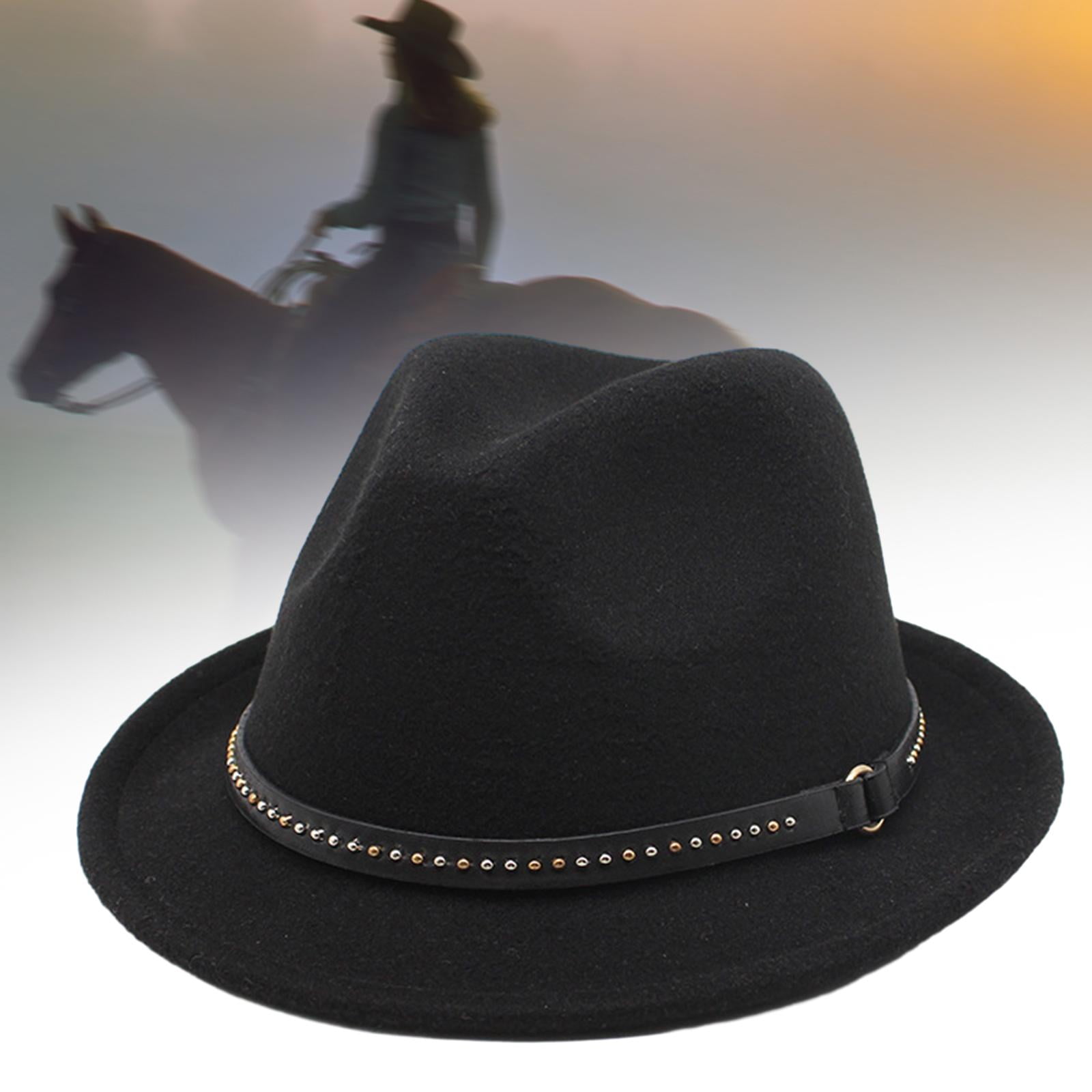 Segolike Fedora Hat Widebrim Classic Sun Hat Western Cowboy Hat Cosplay ...