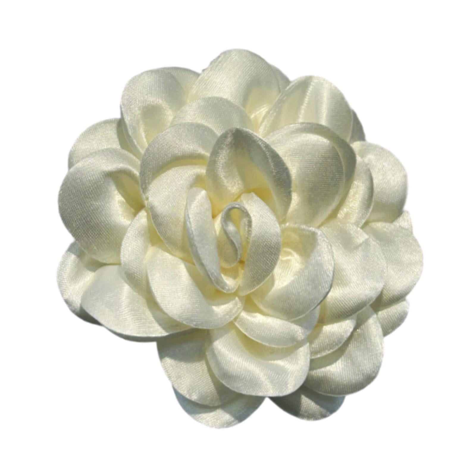 Segolike Flower Brooch Boutonniere Elegant Lapel Pin Satin Camellia ...