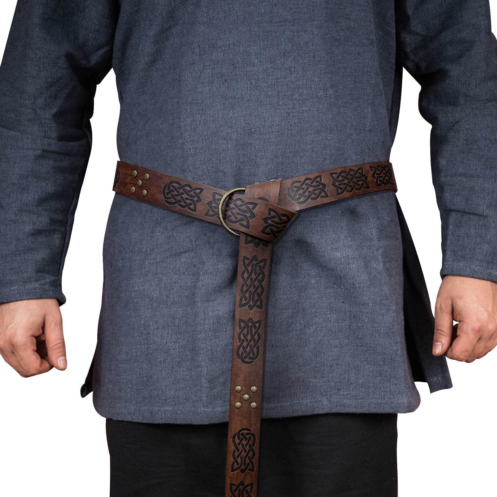 Segolike Medieval Belt for Men, Knight Belt, Embossed PU Leather Belt ...