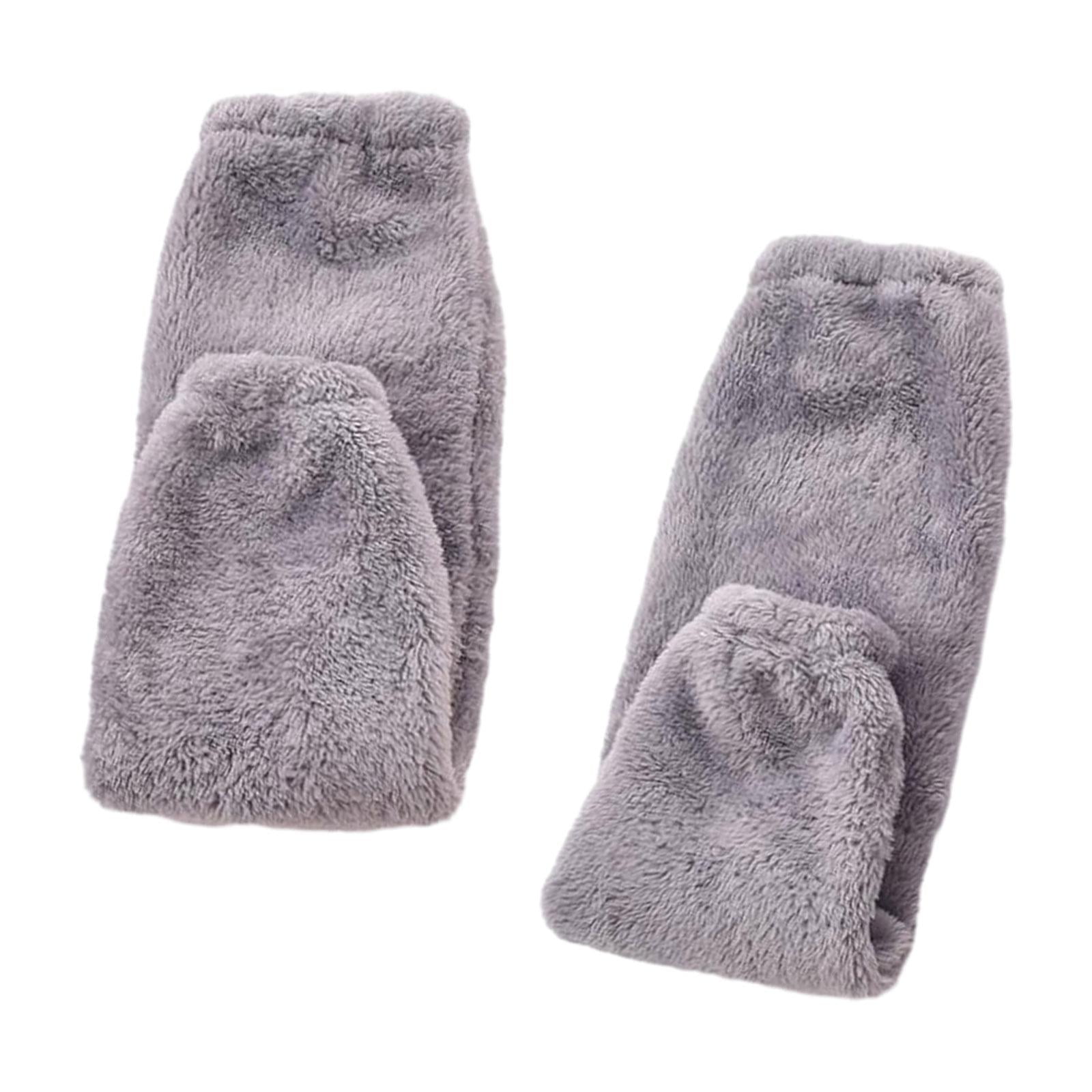 Segolike Plush Leg Warmers over Knee Fuzzy Socks Leg Guards Slipper ...