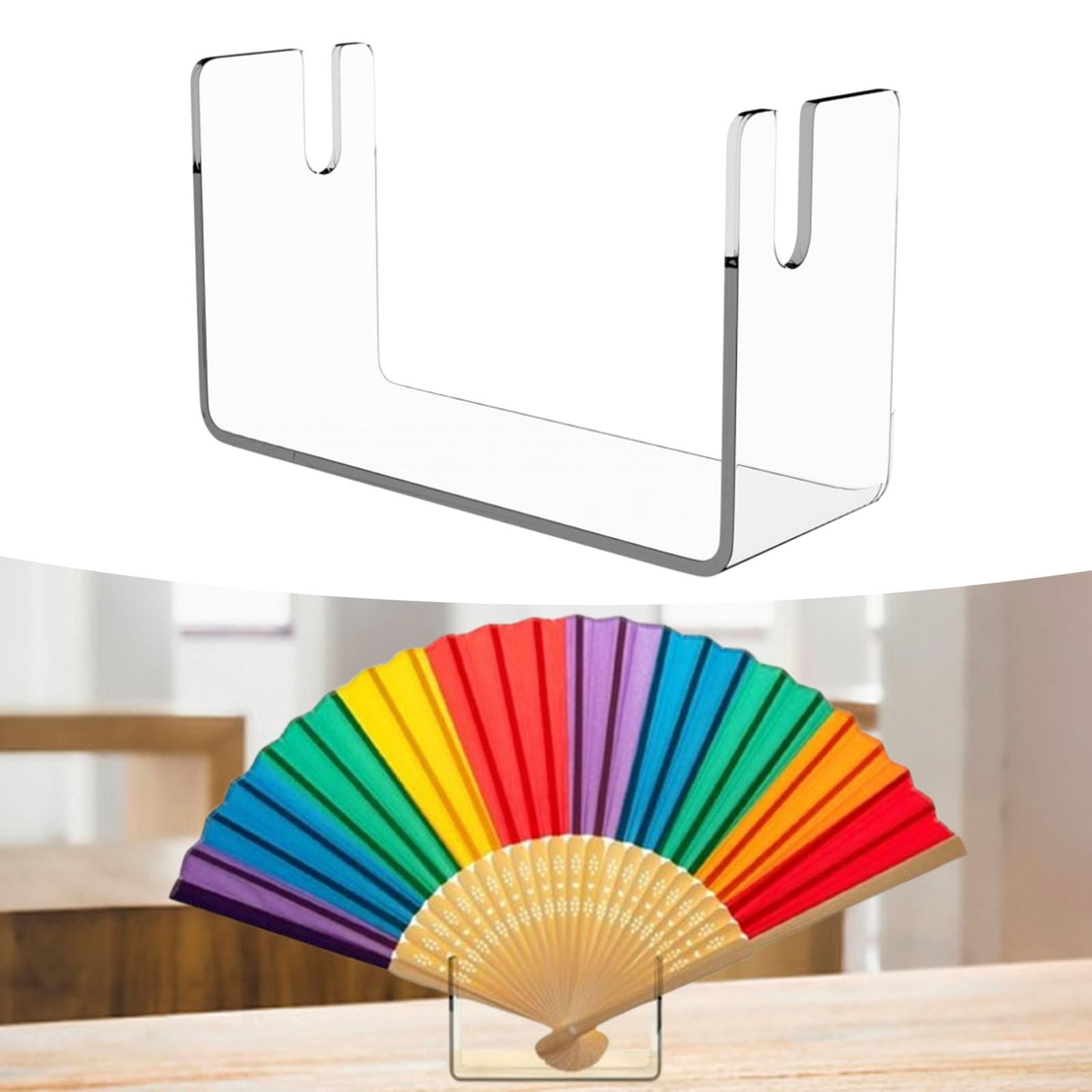Segolike Stand Fan Storage Holder Clear Chinese Folding Fan Rack Hand ...