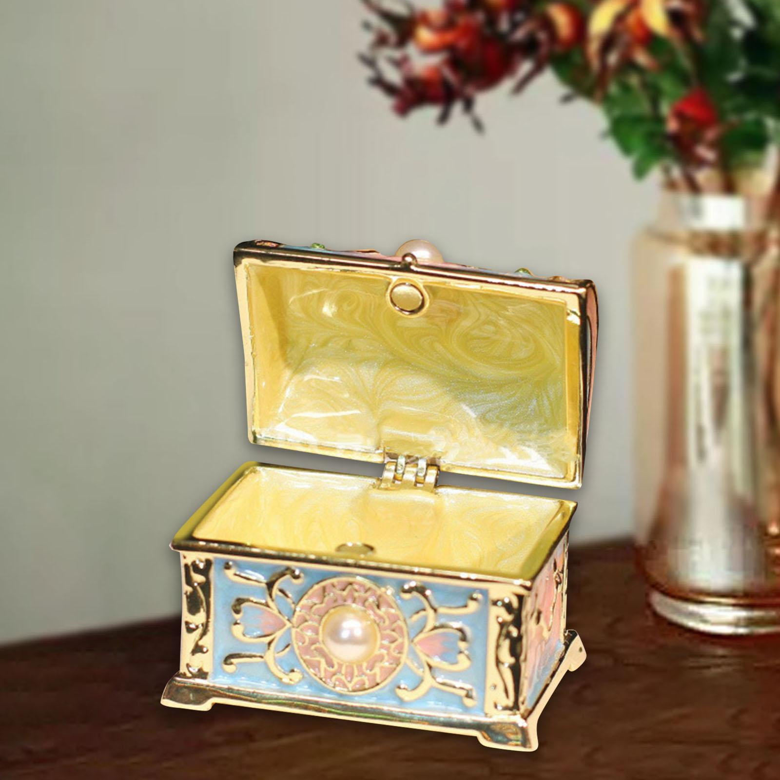 Segolike Treasure Chest Jewelry Box Enamel Trinket Box Decorative Box ...