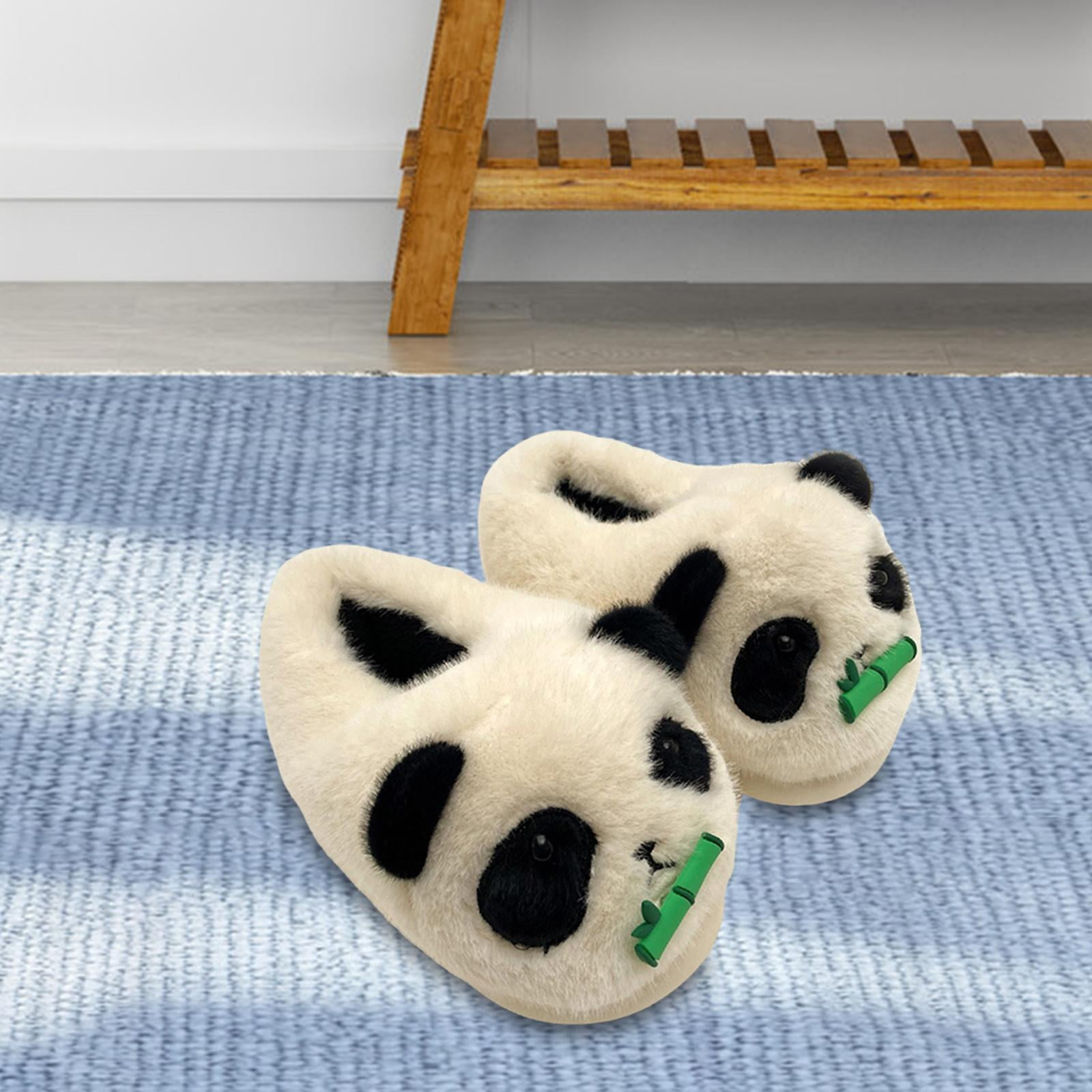 Segolike Winter Panda Slippers Portable Cute Cartoon Animal Slippers ...