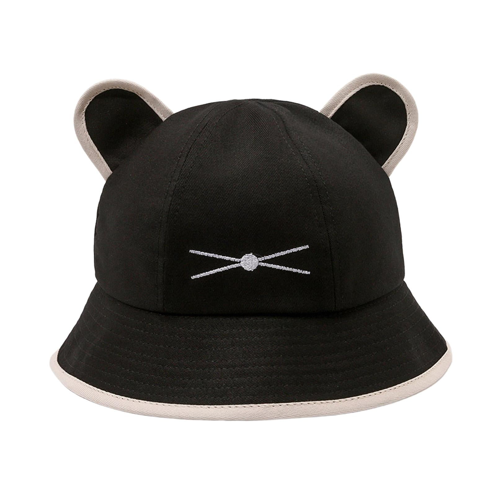 Segolike Womens Sun Hat, Cat Ear Bucket Hat Portable Beach Hat Wide ...