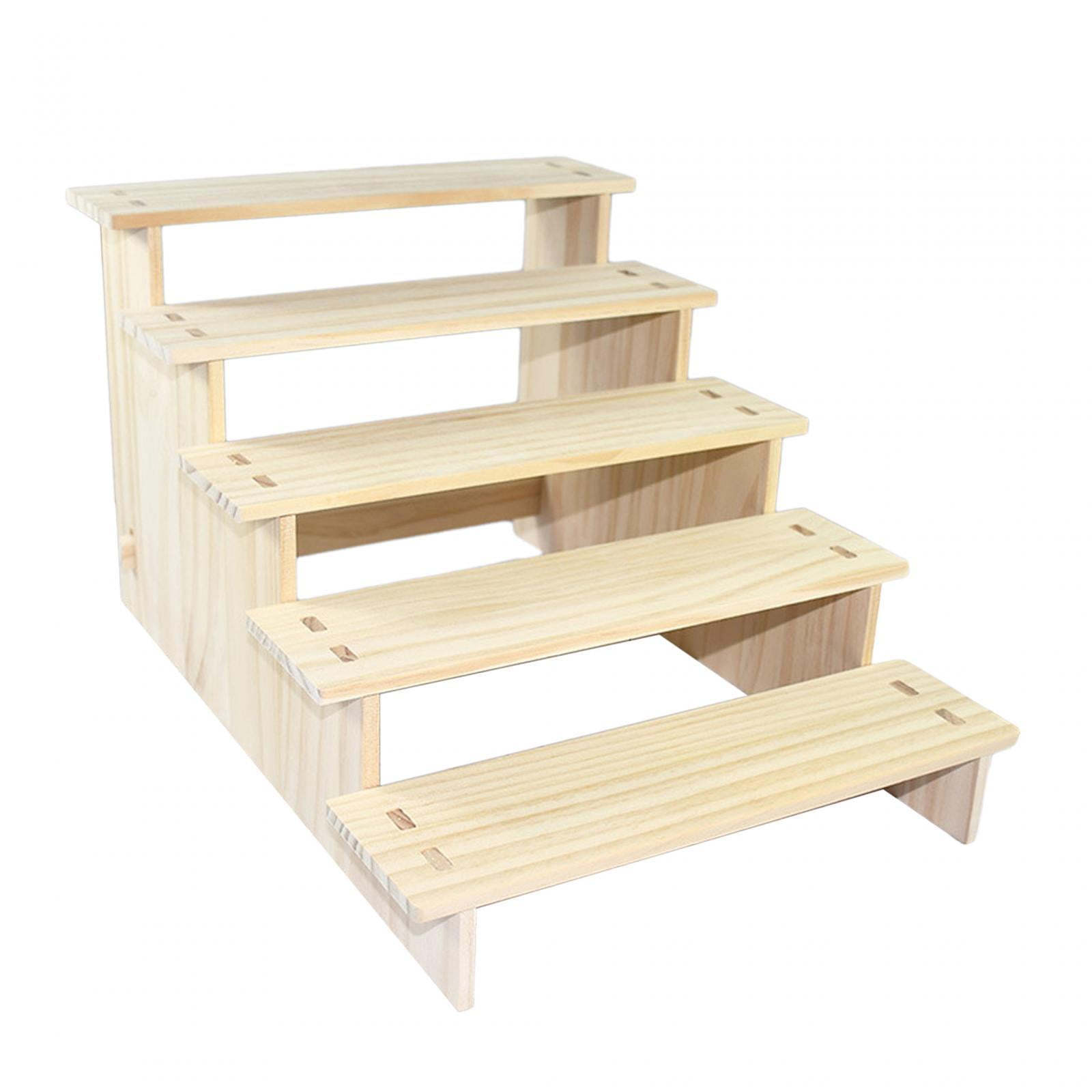 Segolike Wood Display Riser Stand Showcase Fixtures Countertop Jewelry ...