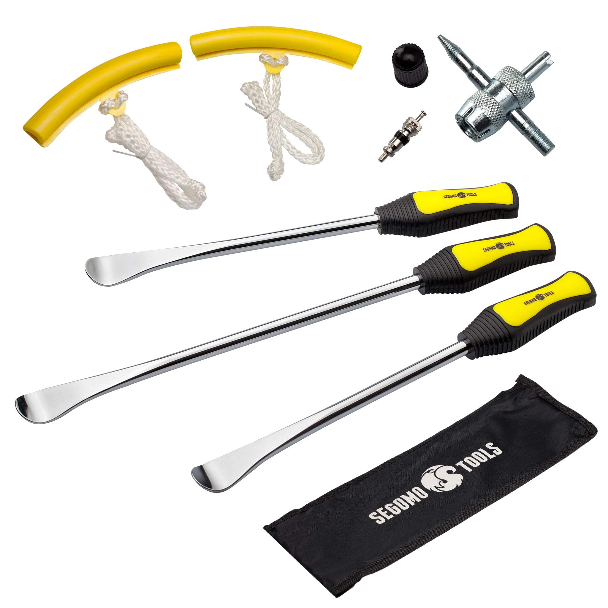 Segomo Tools 23 Piece Professional Steel Tire Changing Tool Set with Tire Spoon Levers, Rim ...