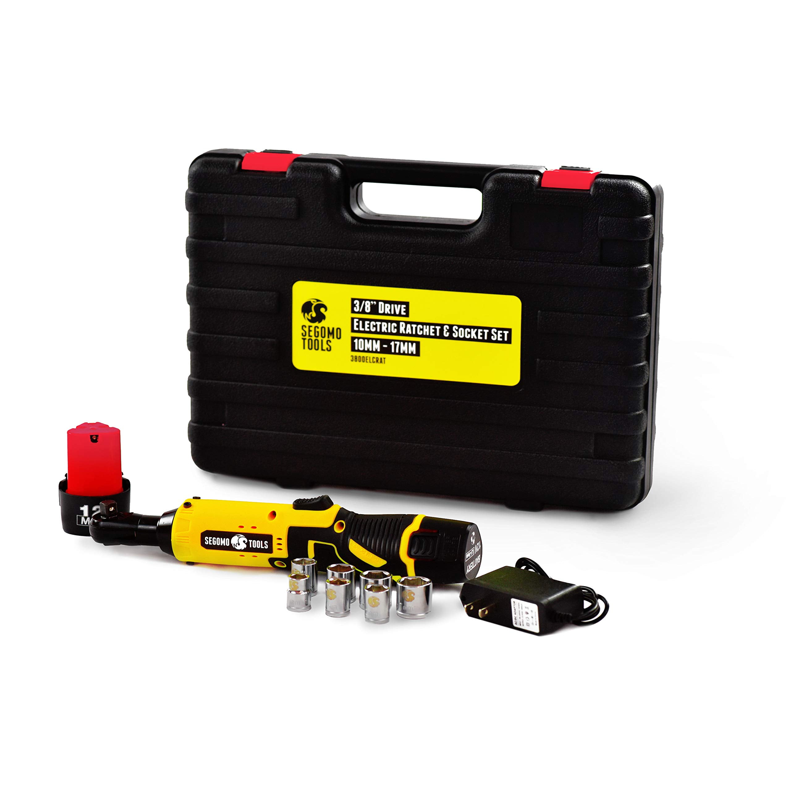 Segomo Tools 3/8 Inch Drive Cordless Ratchet - 33 Ft-lbs 230 RPM 12V ...