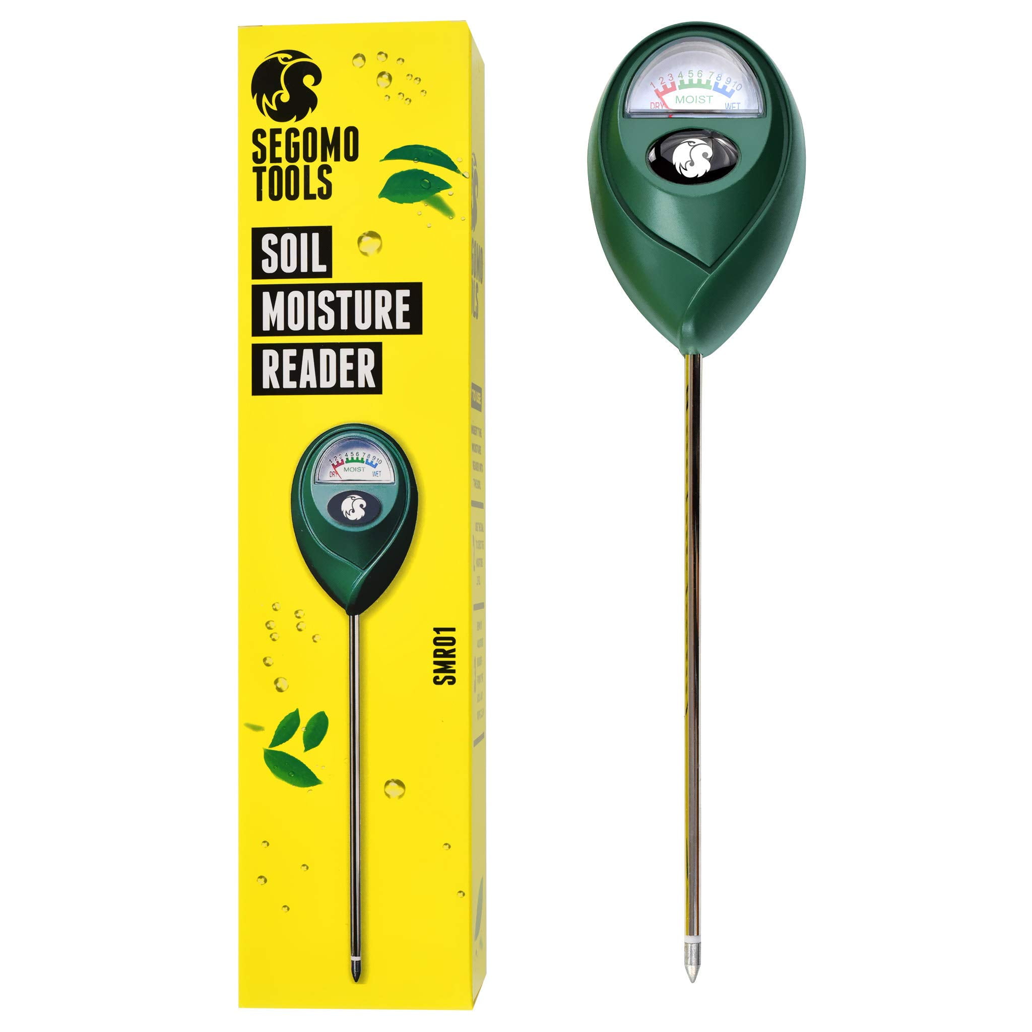 Segomo Tools Soil Moisture Meter - Plant Water Meter - Soil Moisture Sensor & Reader - Moisture ...