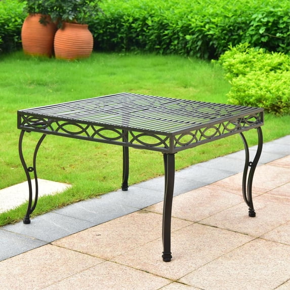 International Caravan Segovia Coffee Table, 30-Inch Square, Iron ...