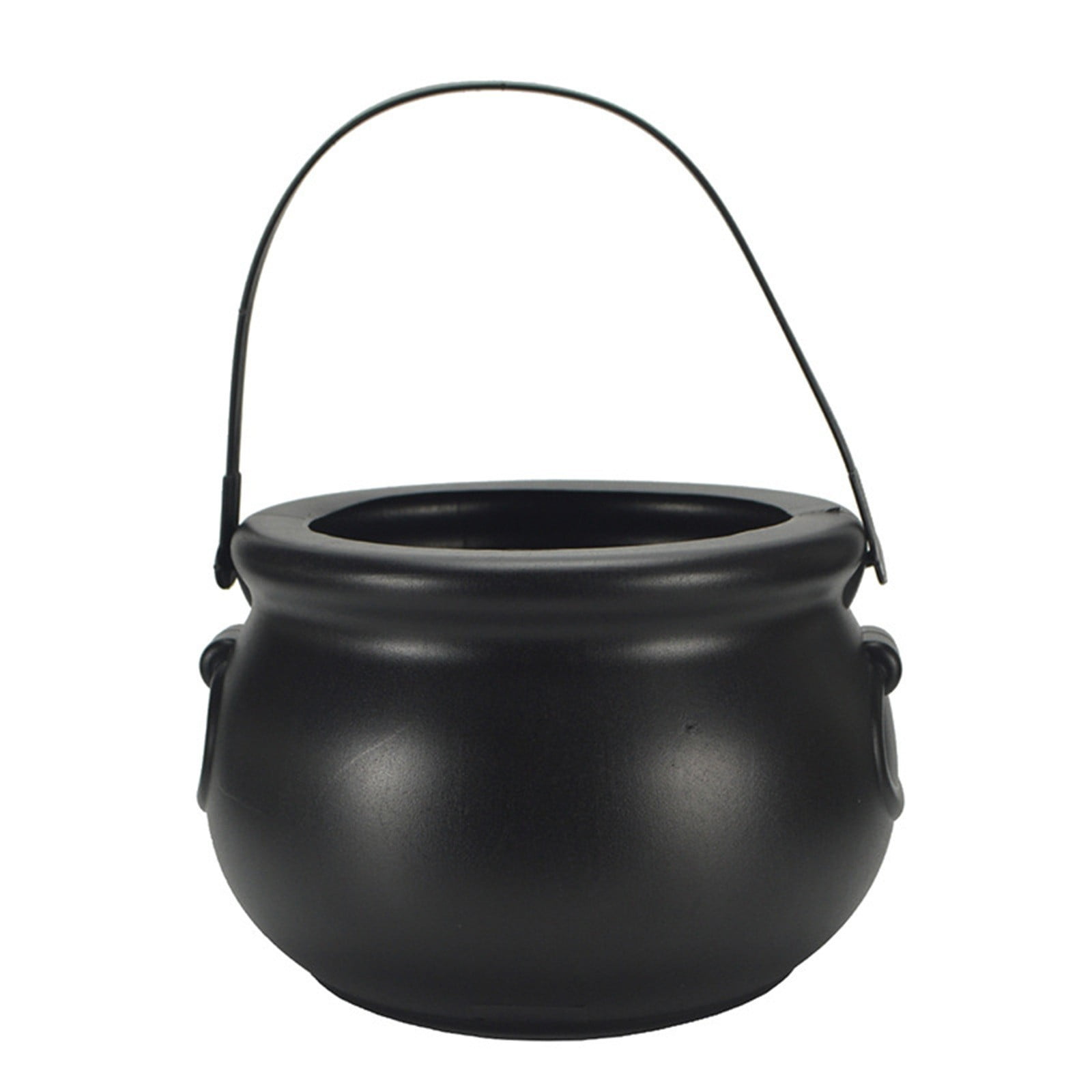Segrcwoh 11.8" Halloween Plastic Cauldron -Black Candy Bowl - Candy ...