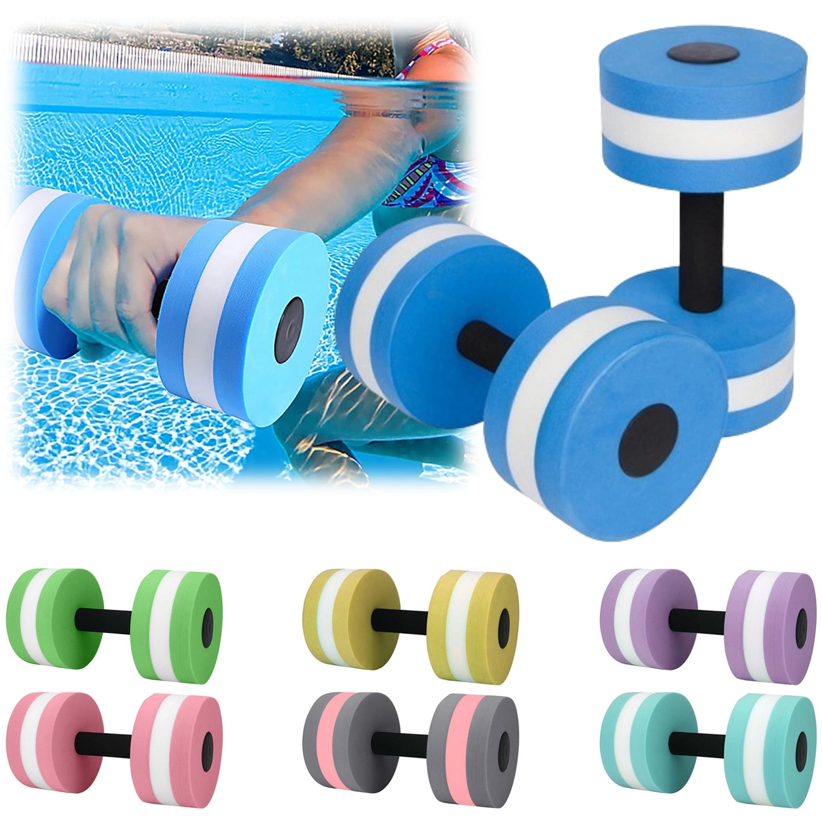 Segrcwoh 1PCS Water Weights for Pool Exercise Set Aqua Dumbbell Set ...