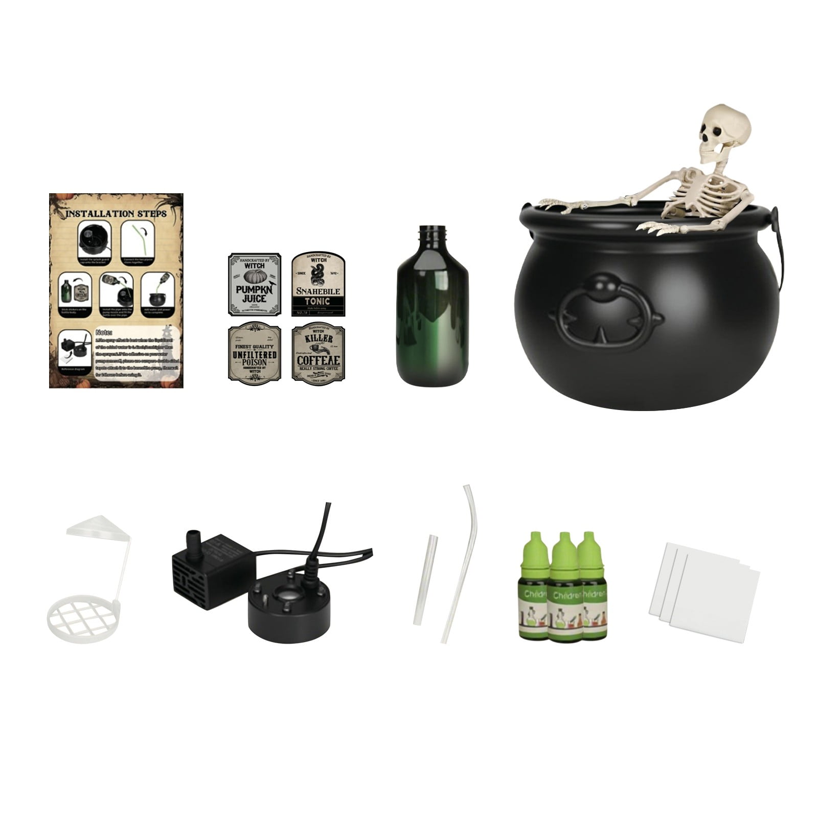 Segrcwoh 2025 New Skeleton Potion Witches Cauldron, Cauldron Diffuser ...