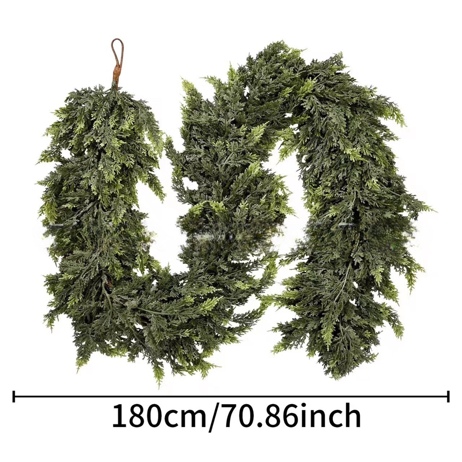 Segrcwoh 71" Christmas Cedar Garland, Real Touch Cedar Garland ...