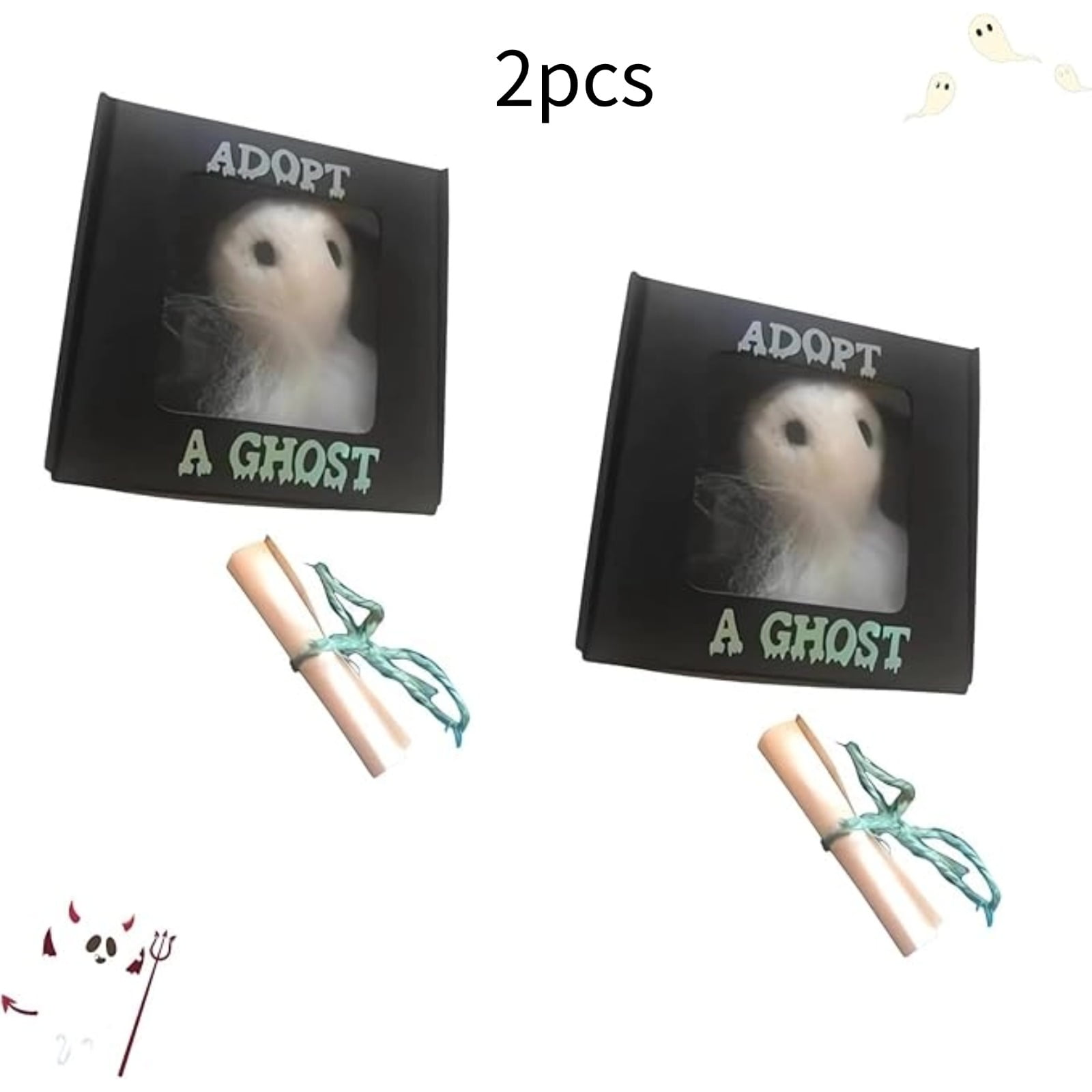 Segrcwoh Adopt A Ghost, Mini Plush Stuffed Ghost Doll, Cute Little ...