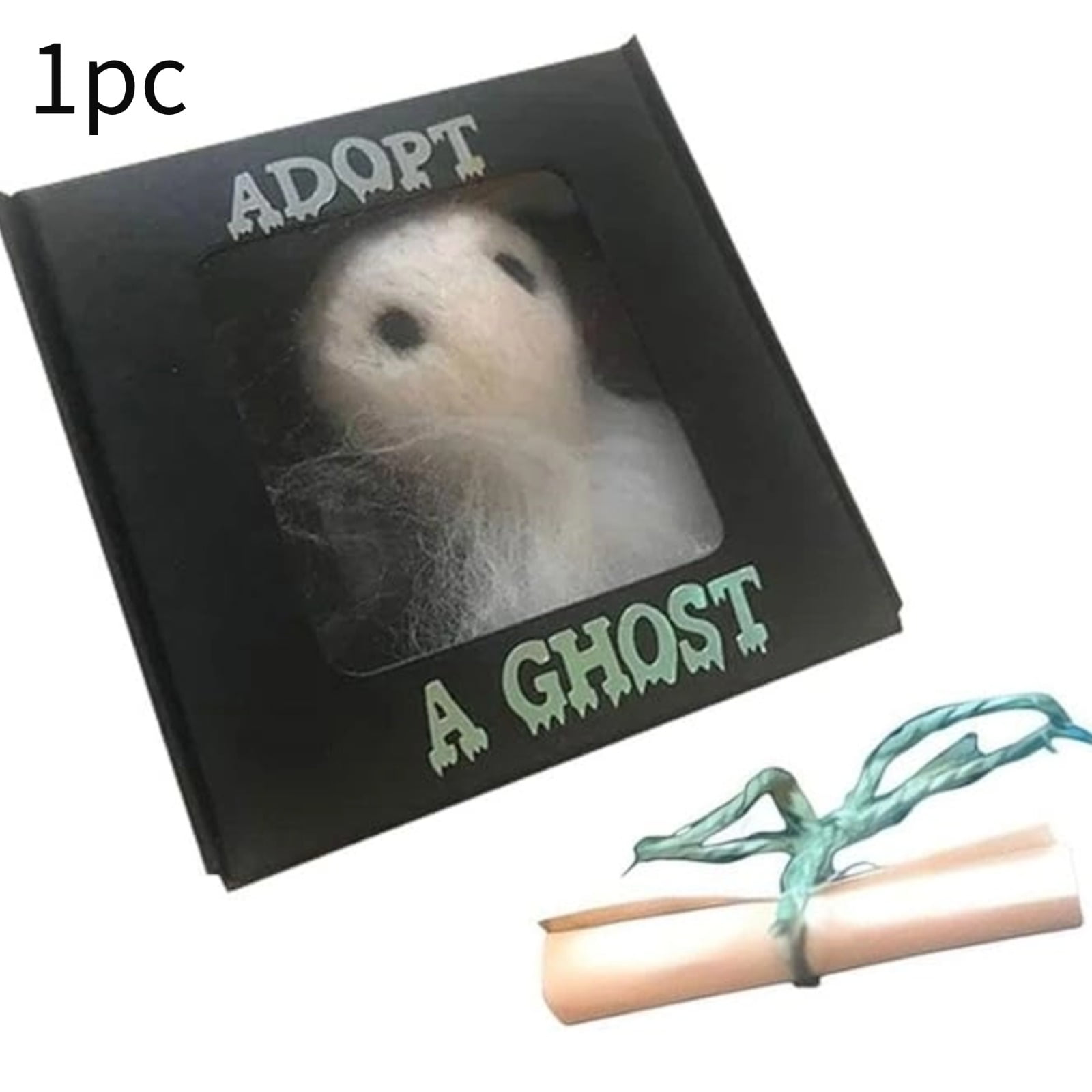 Segrcwoh Adopt A Ghost,Mini Plush Stuffed Ghost Doll,Cute Little Pocket ...