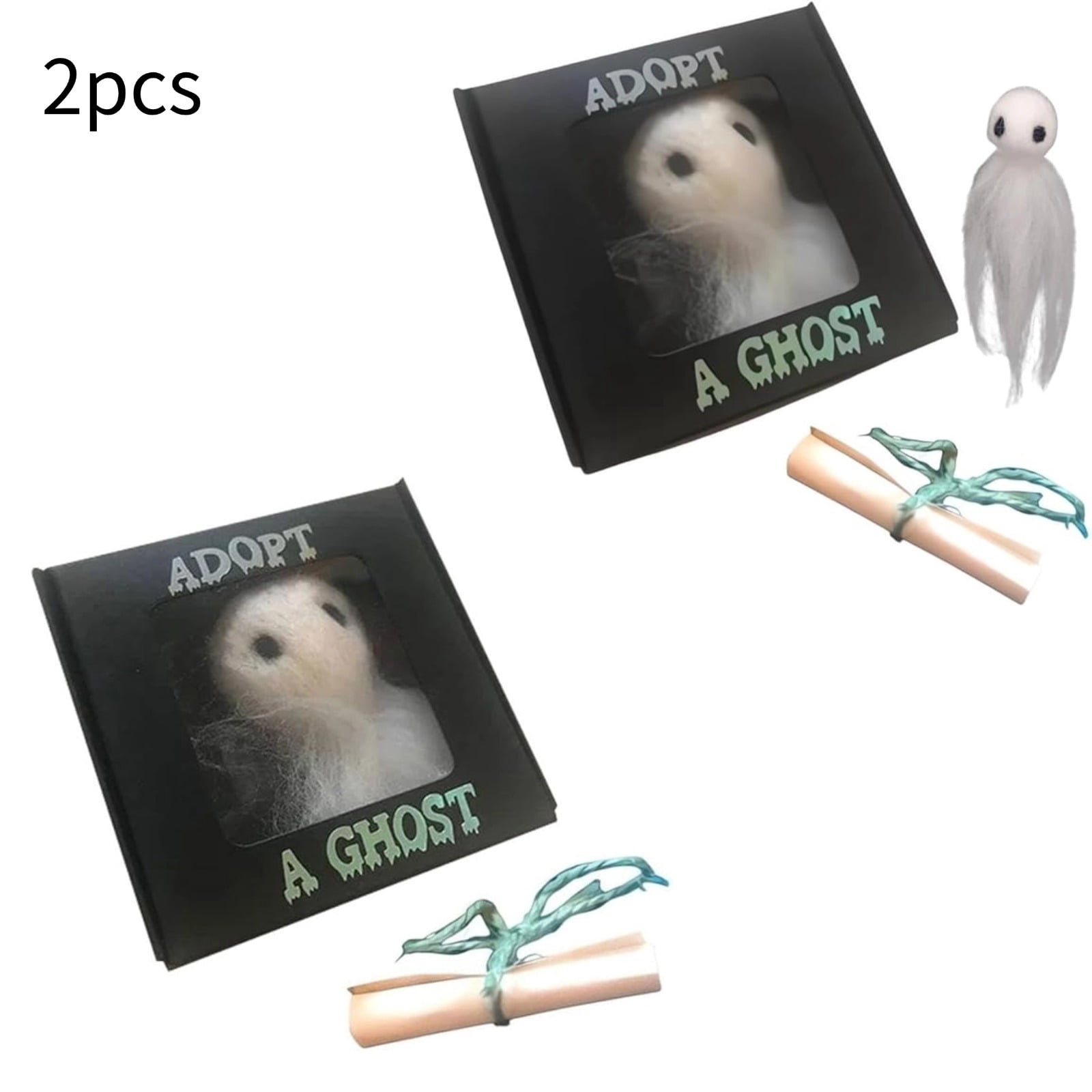 Segrcwoh Adopt A Ghost,Mini Plush Stuffed Ghost Doll,Cute Little Pocket ...