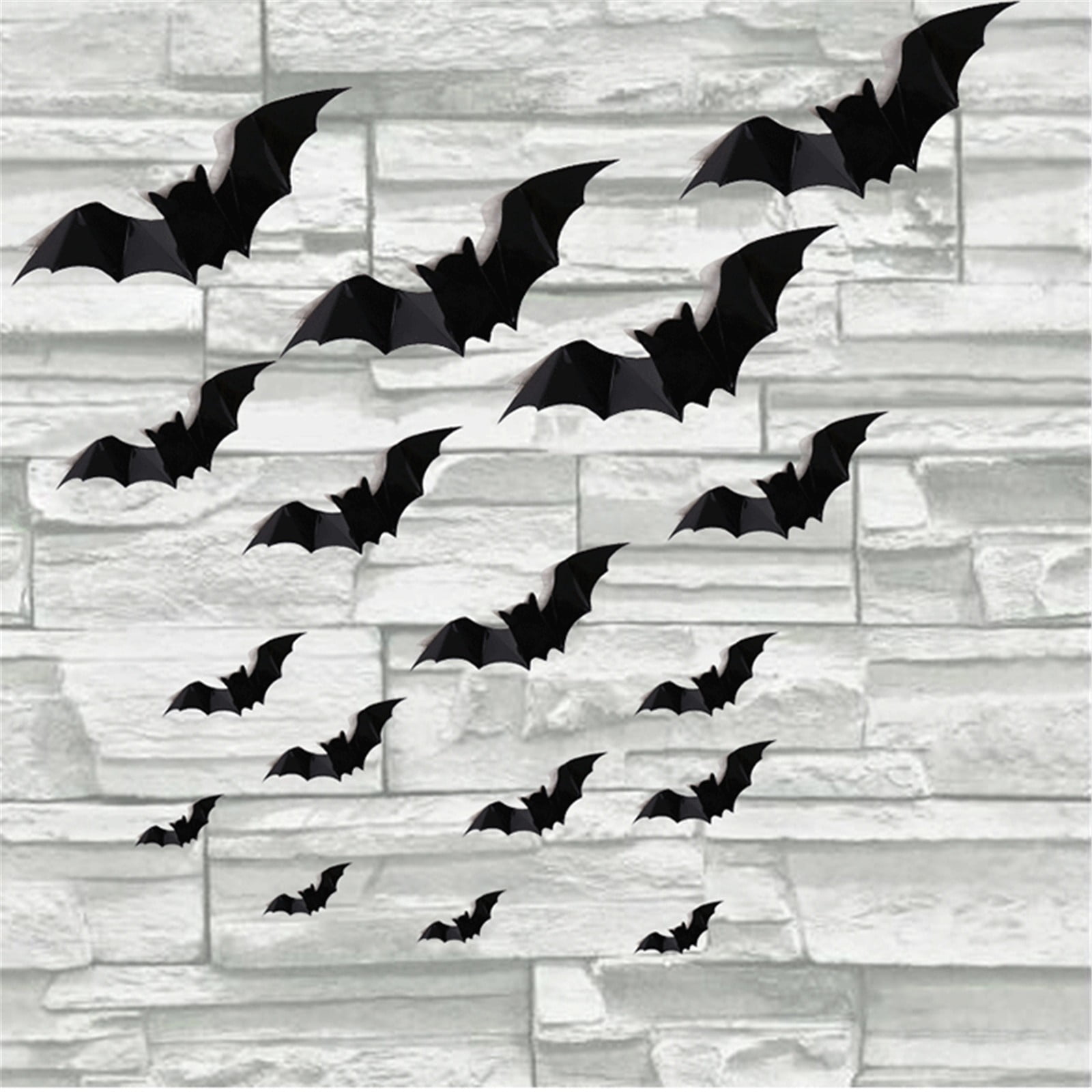 Segrcwoh Gothic Glam: 56 Large 3D Bat Stickers, 4 Sizes - PVC Gothic ...