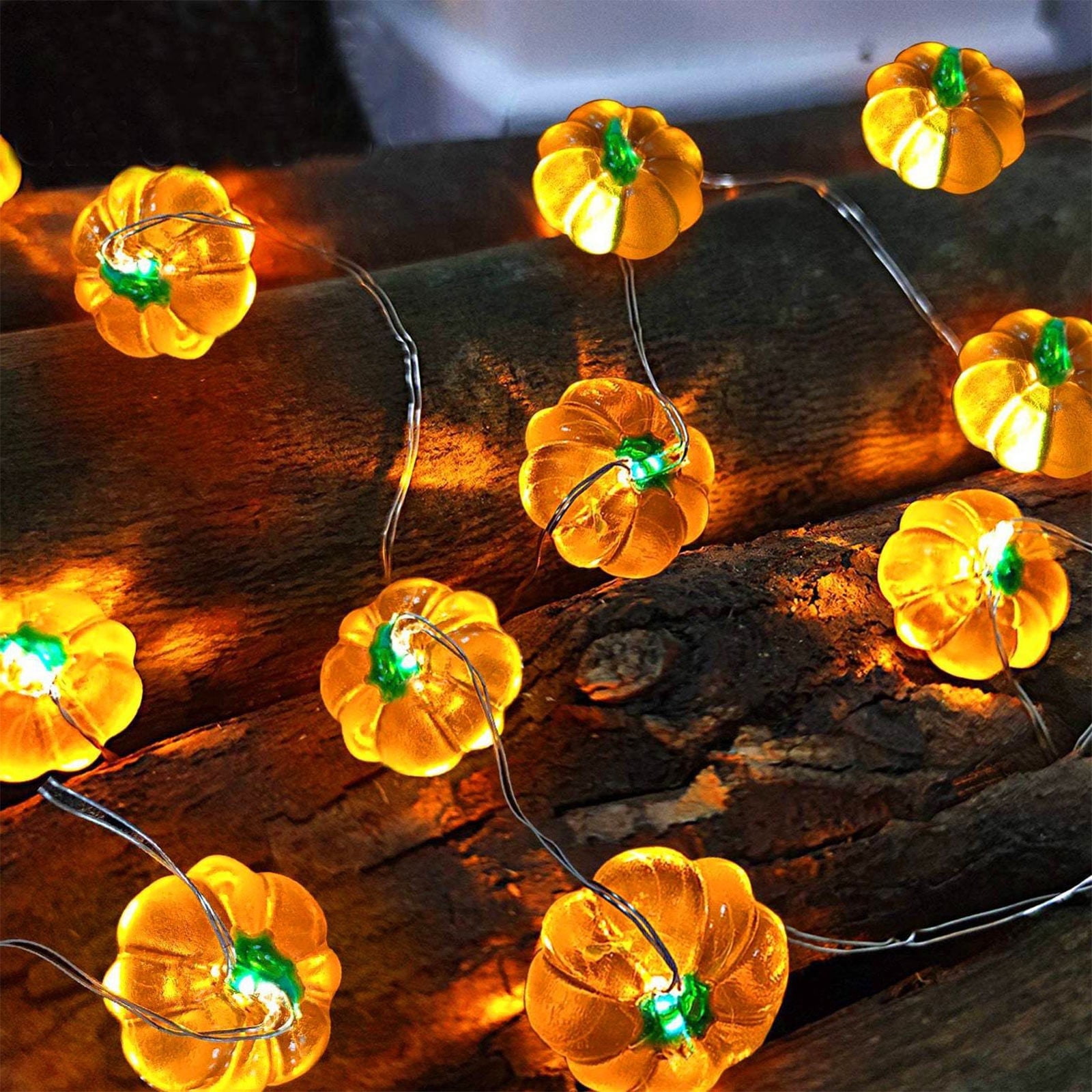 Segrcwoh Scary Halloween Pumpkin String Light Waterproof, LED Horror ...