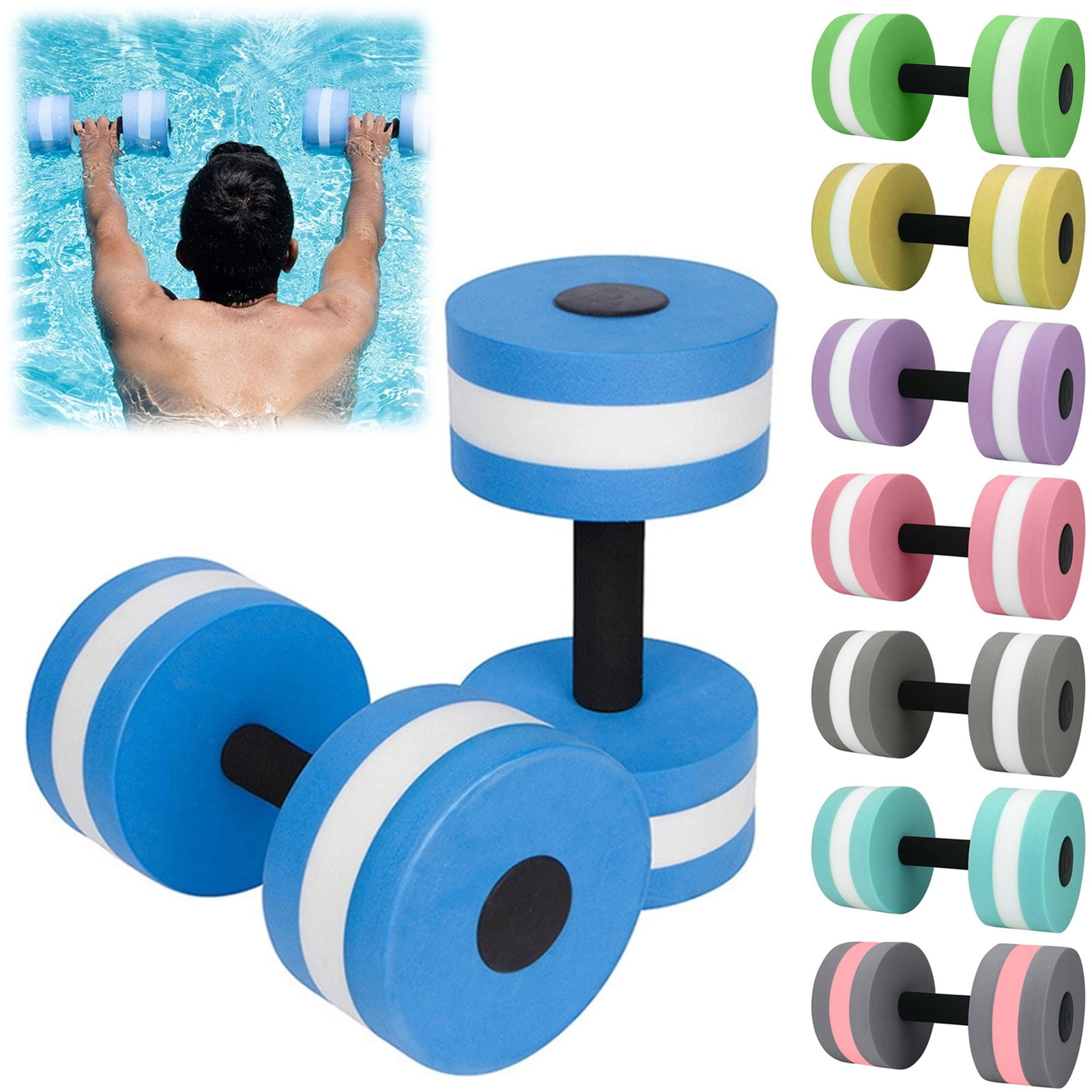 Segrcwoh Water Dumbbells Water Aerobics for Pool Fitness Exercise ...