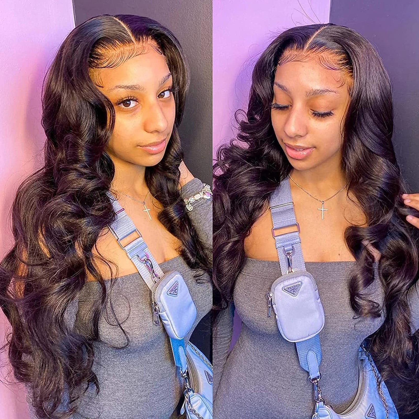 Sehao wig Lace Front Wig Transparent Frontal Glueless HD Hair With Baby ...