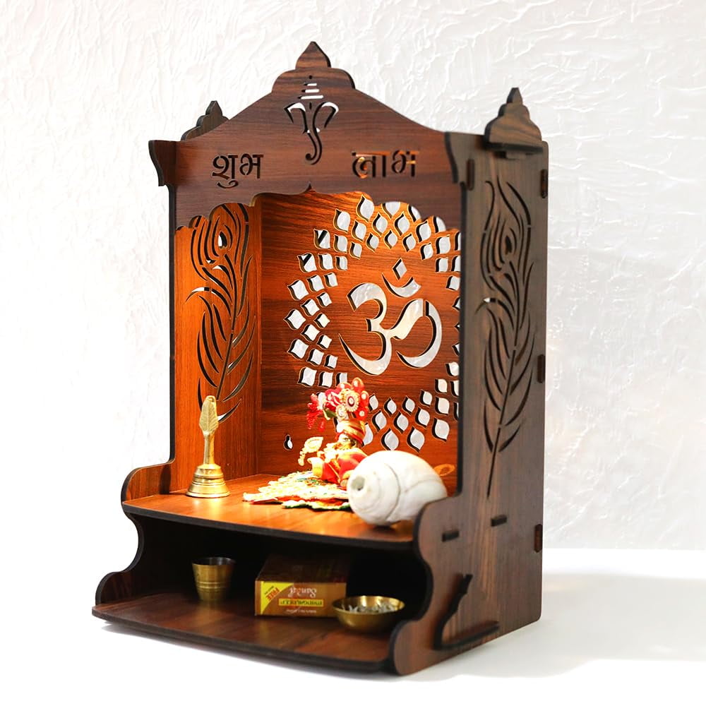 Sehaz Artworks Pooja Mandir for Home Big Size Wooden Temple Pooja Stand ...