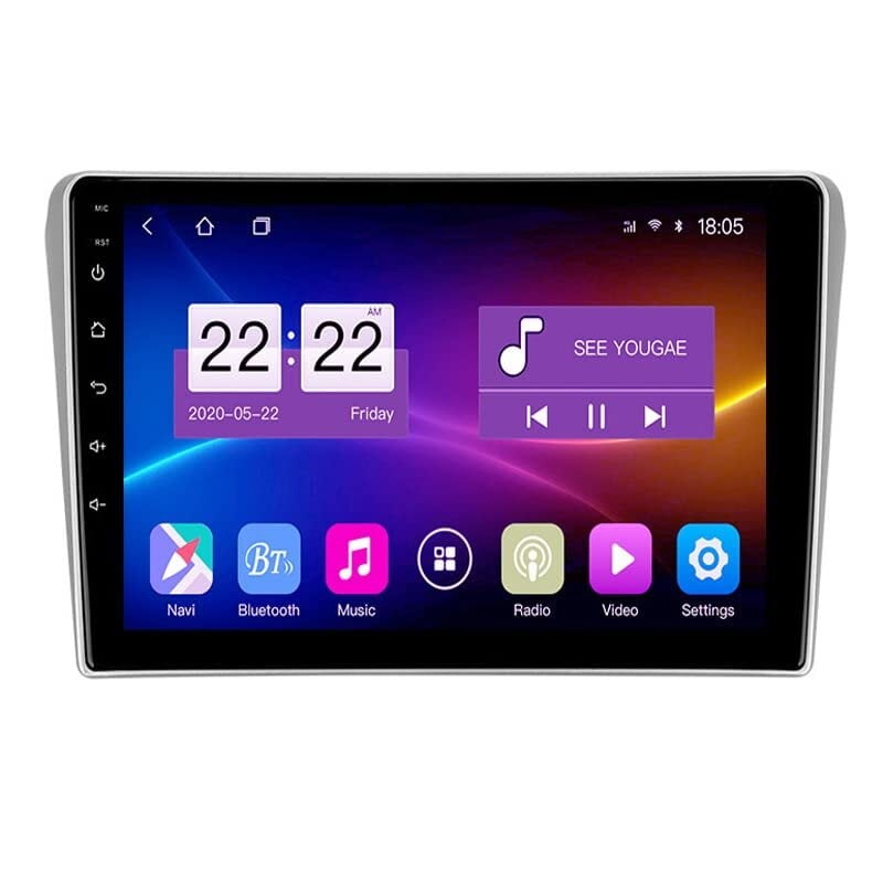 Sehmtoo Android Car Stereo for Toyota Avensis 2007 2008 2 Din Radio GPS Navigation IPS Touch ...