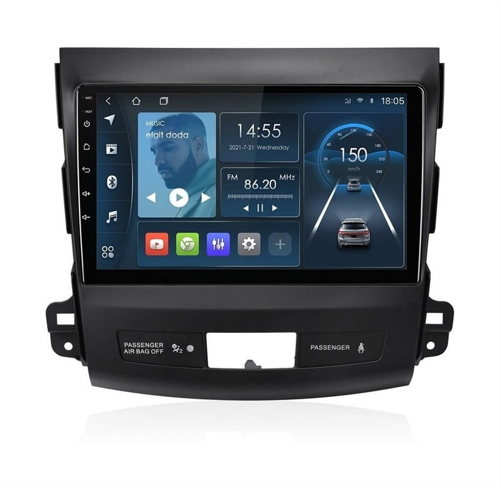 Sehmtoo Stereo 1+32gb for Mitsubishi/outlander 2007-2012 - Walmart.com