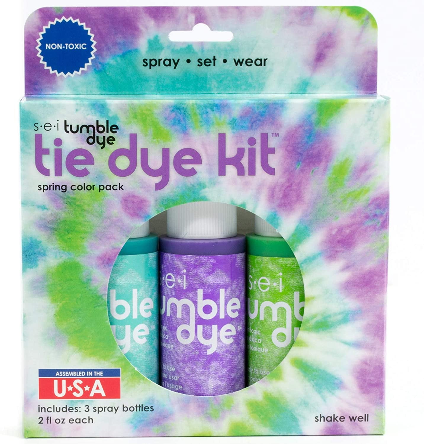 Sei Spring Tie Dye Kit, Craft and Fabric Spray, 3 Colors - Walmart.com