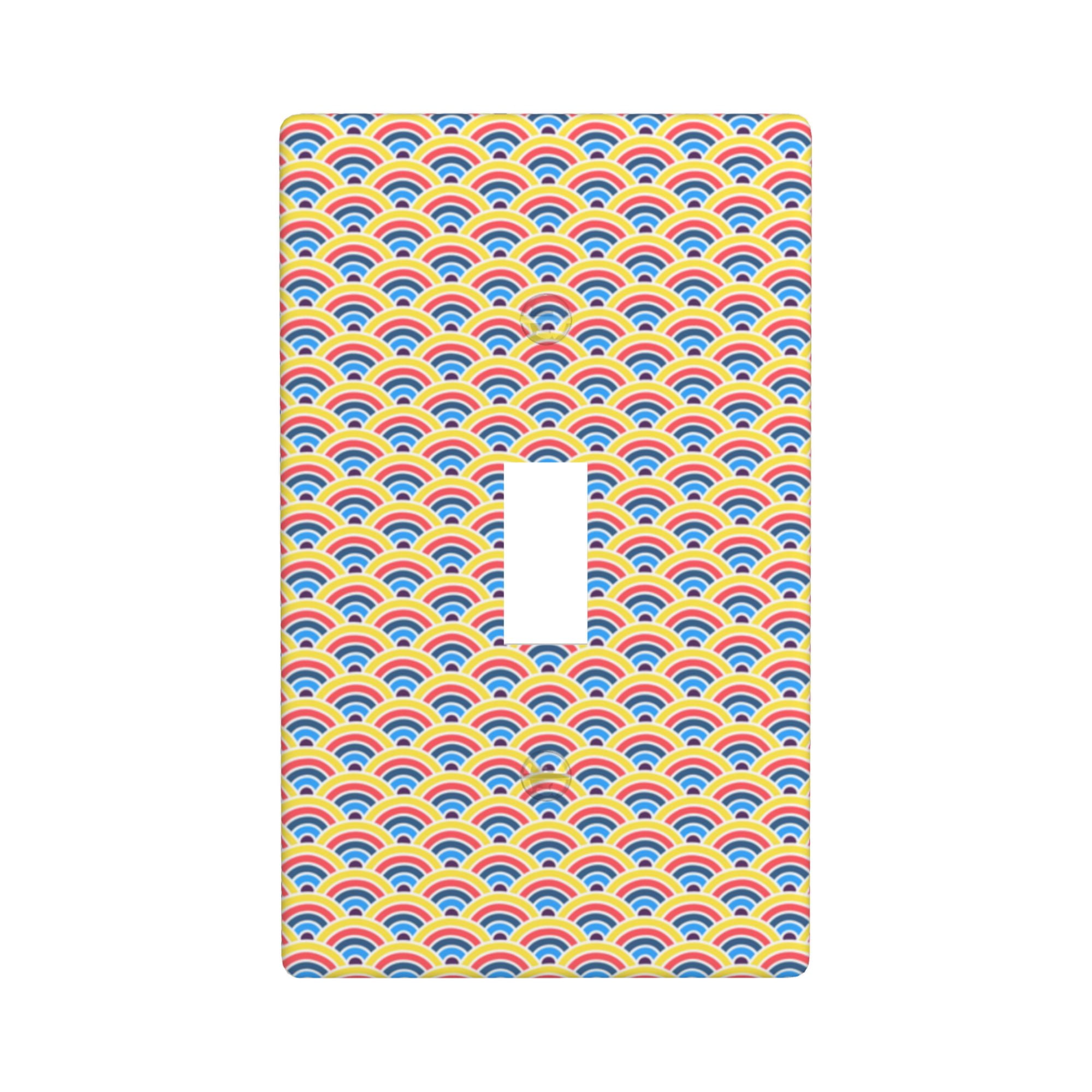 Seigaiha Background Pattern Single Toggle Light Switch Plate Decorative ...