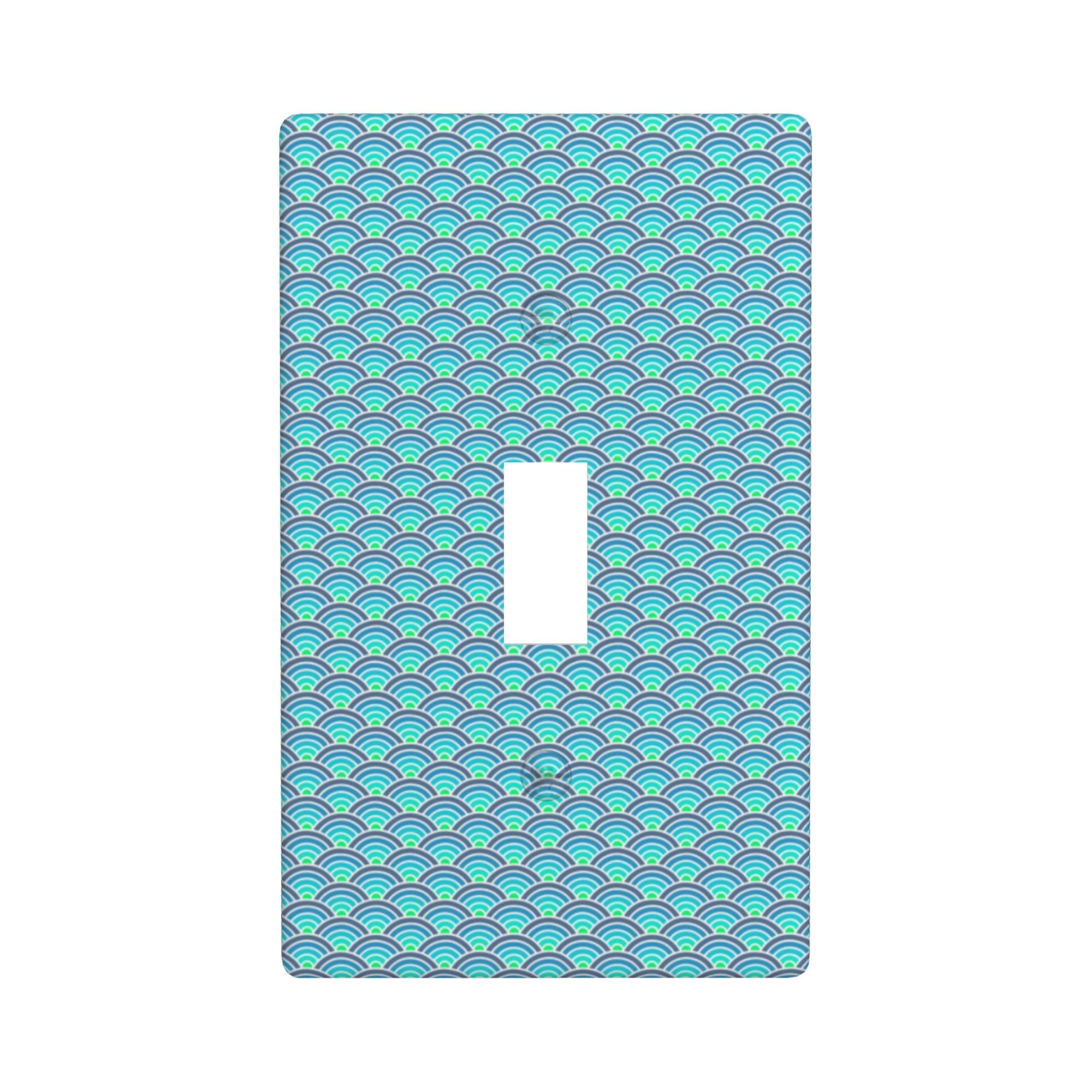 Seigaiha Background Pattern Single Toggle Light Switch Plate Decorative ...