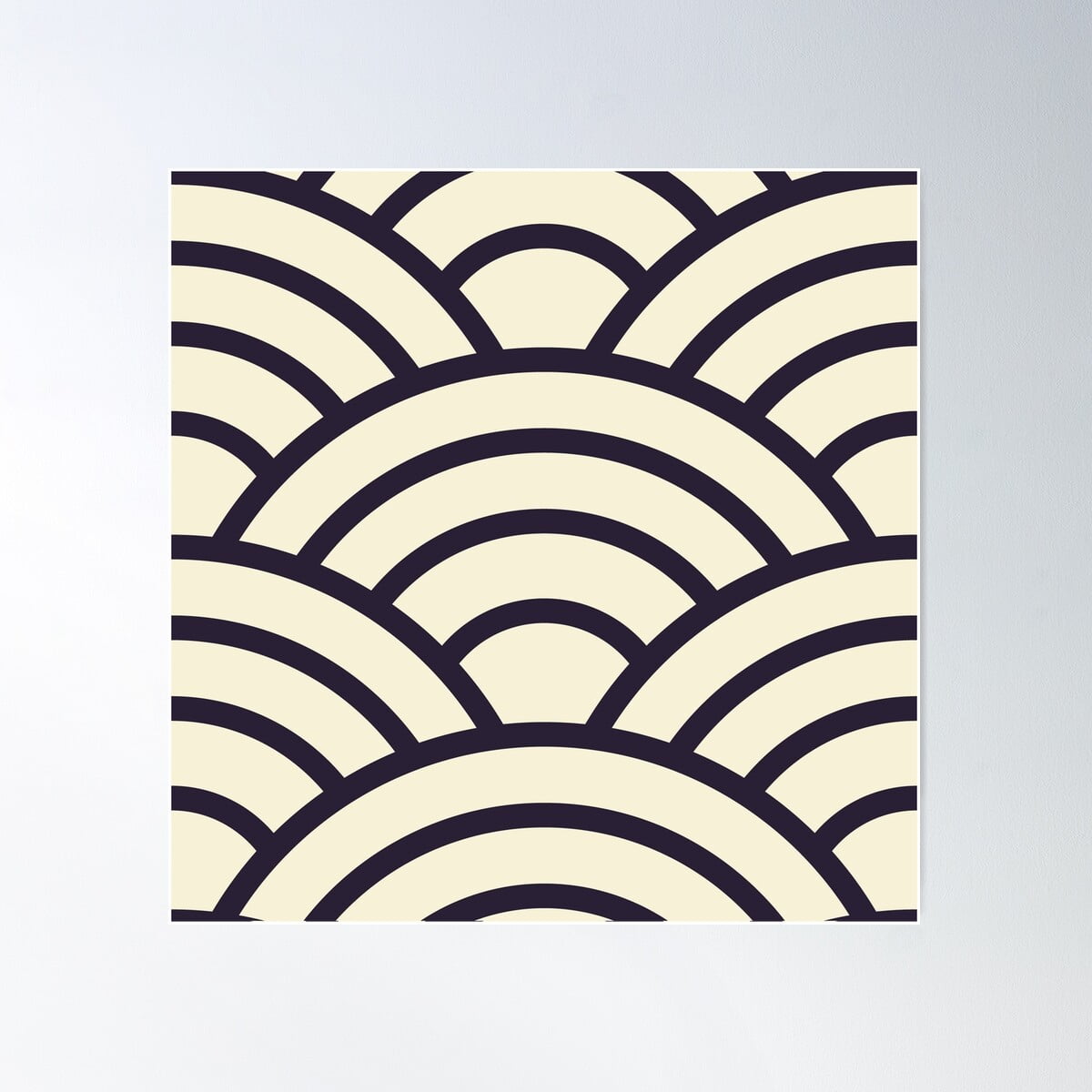 Seigaiha Blue Ocean Waves - Traditional Japanese Wagara Patterns Poster ...