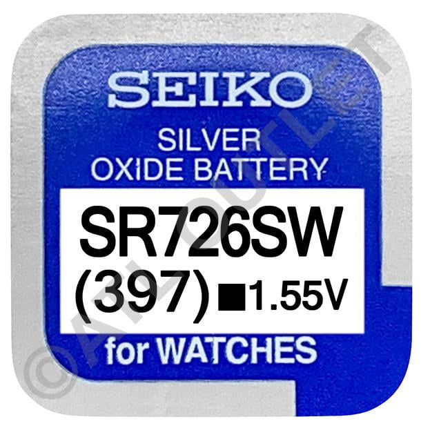 Seiko 397 SR726SW 1.55v Silver Oxide, Mercury Free Watch Battery - Made ...
