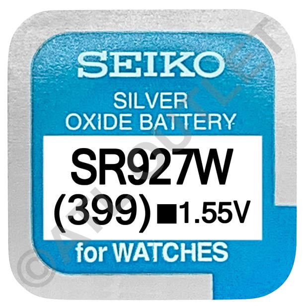 Seiko 399 SR927W 1.55v Silver Oxide, Mercury Free Watch Battery - Made ...